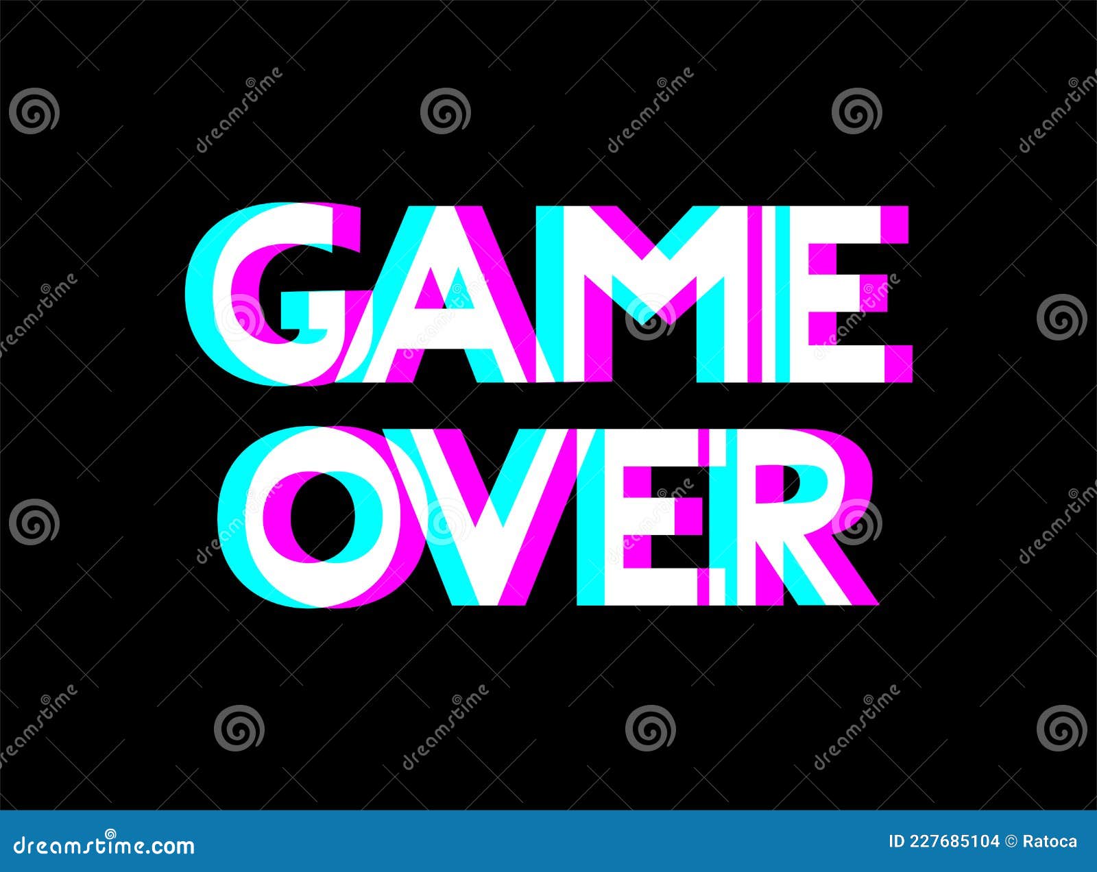 Design of Game Over Message Stock Vector - Illustration of text, visual ...
