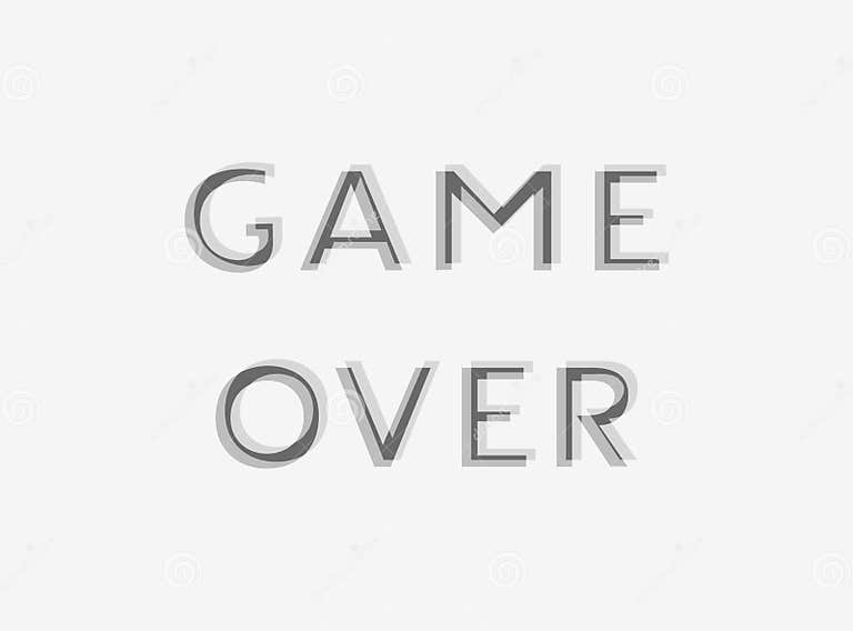 Design of Game Over Message Stock Vector - Illustration of console ...