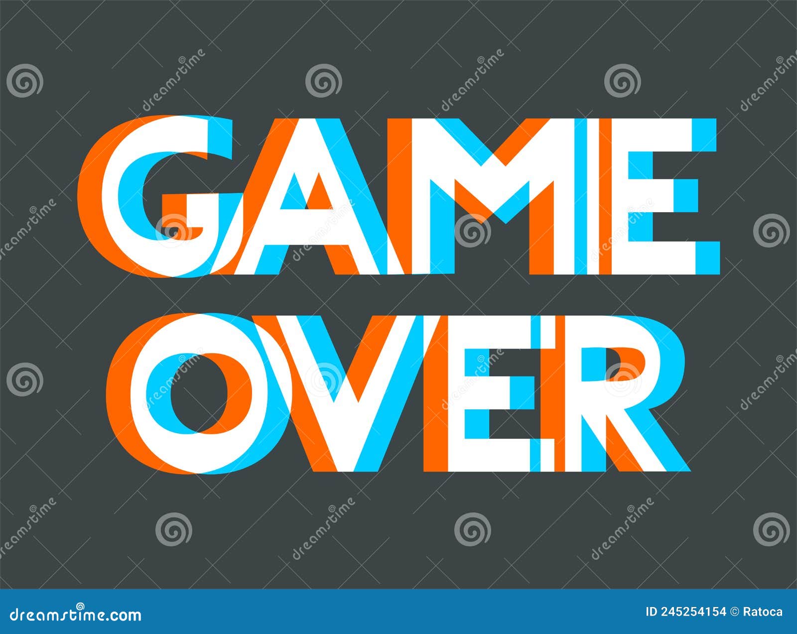 Design of Game Over Message Stock Vector - Illustration of technology ...