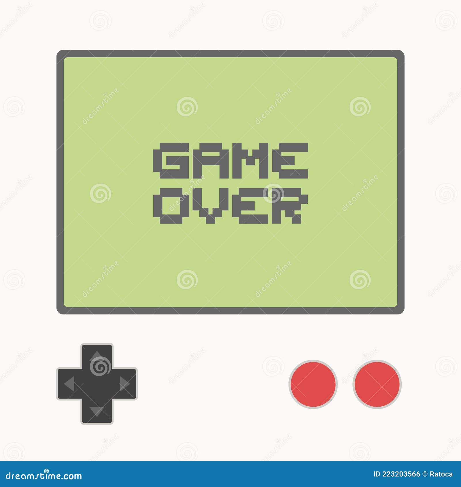Design of Game Over Message in Retro Screen Stock Vector - Illustration ...