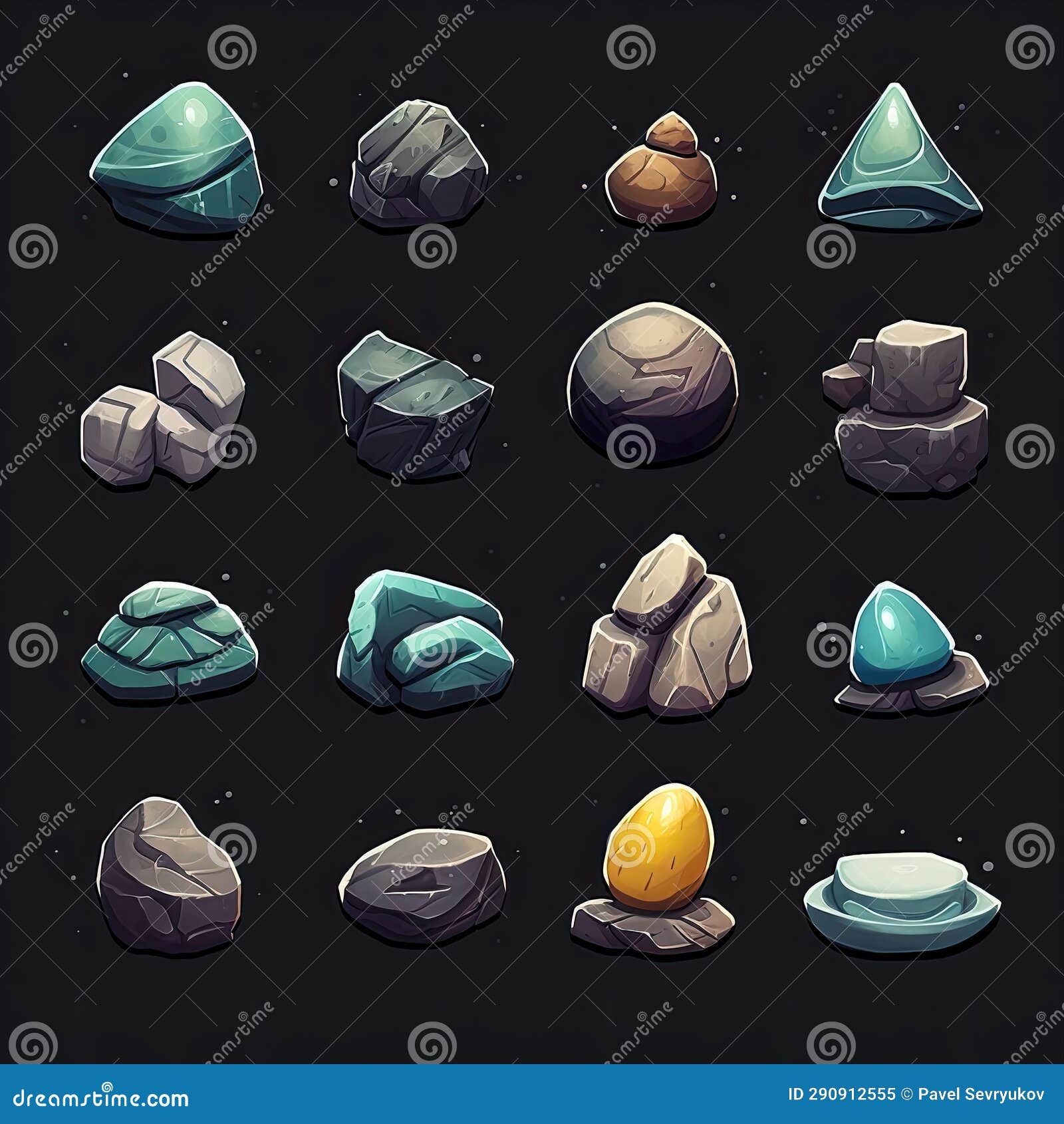 Design Games Stone Rock Ai Generated Stock Image - Image of banner ...