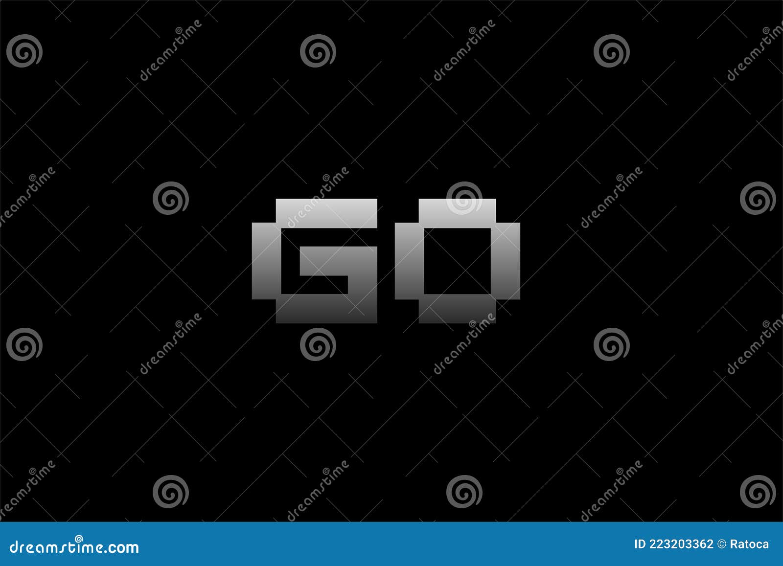 Design of go symbol stock vector. Illustration of vector - 223203362