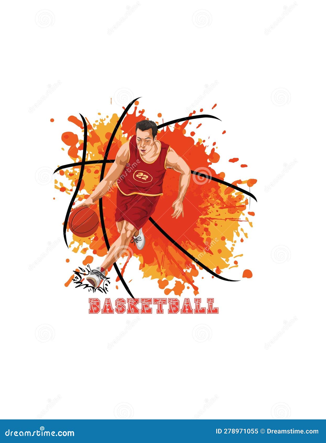 Design Grafis Digital Basketball Stock Illustration - Illustration of ...