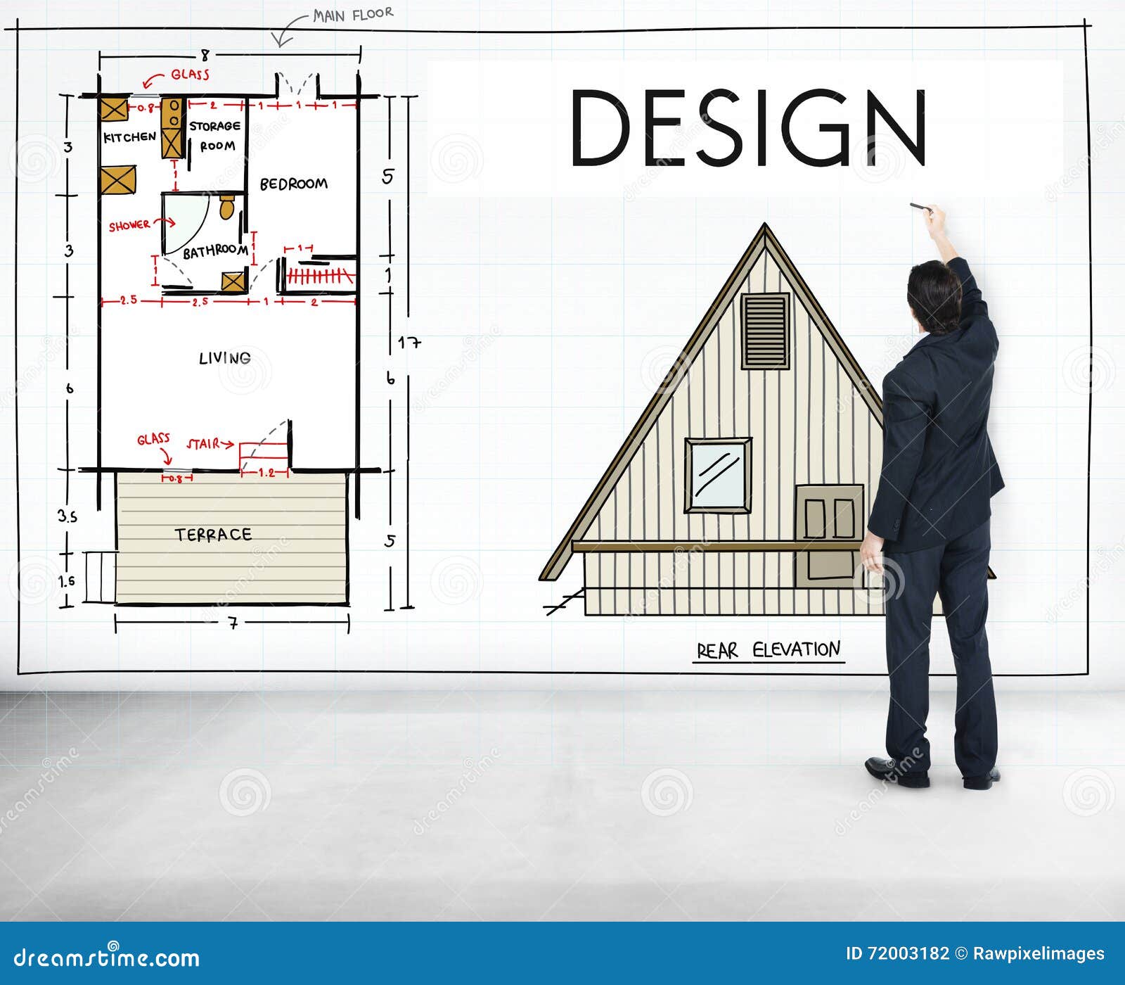 Design Graphic Creative Planning Purpose Draft Concept Stock Photo ...