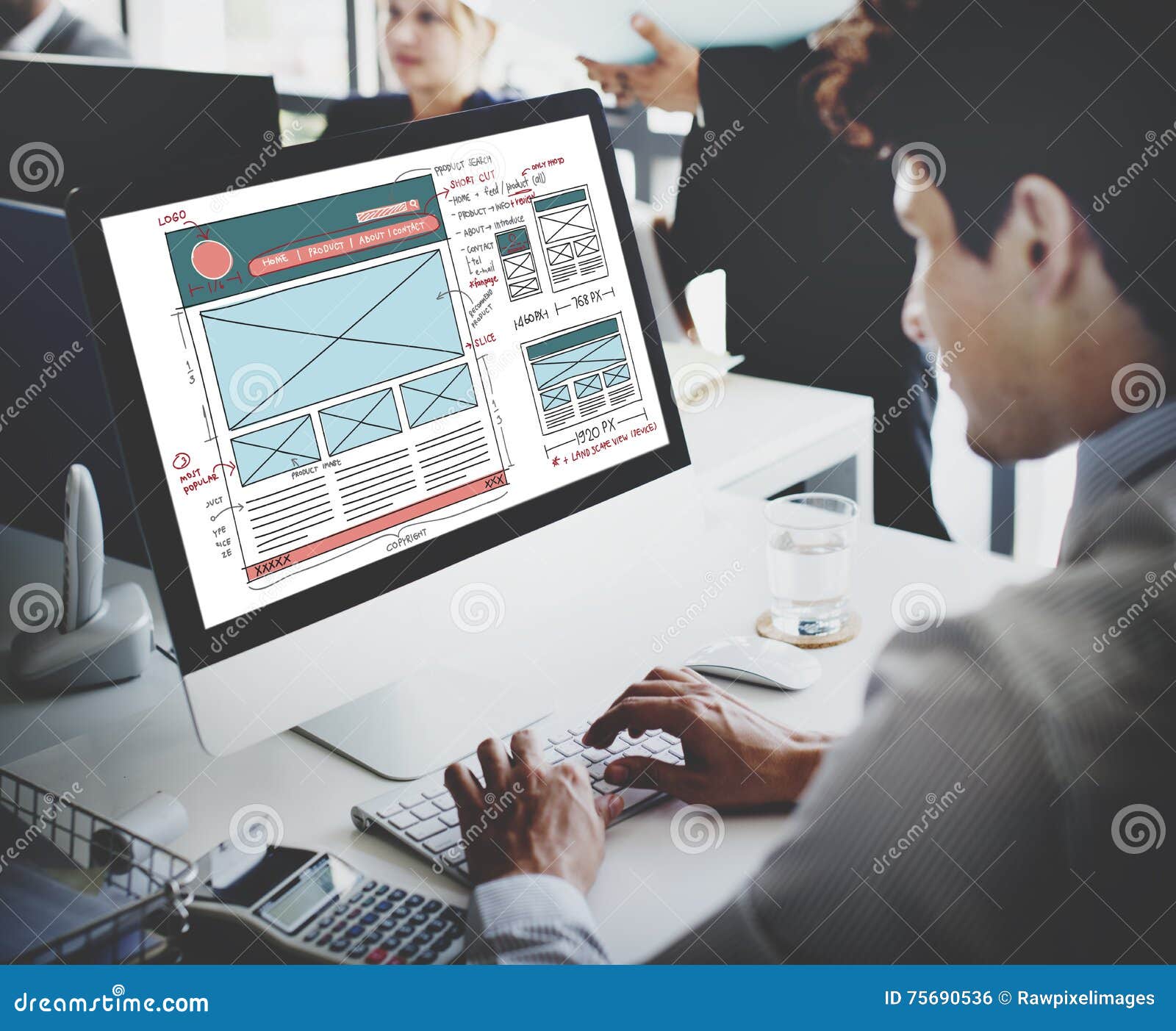 Design Graphic Framework Form Sketch Concept Stock Photo - Image of ...