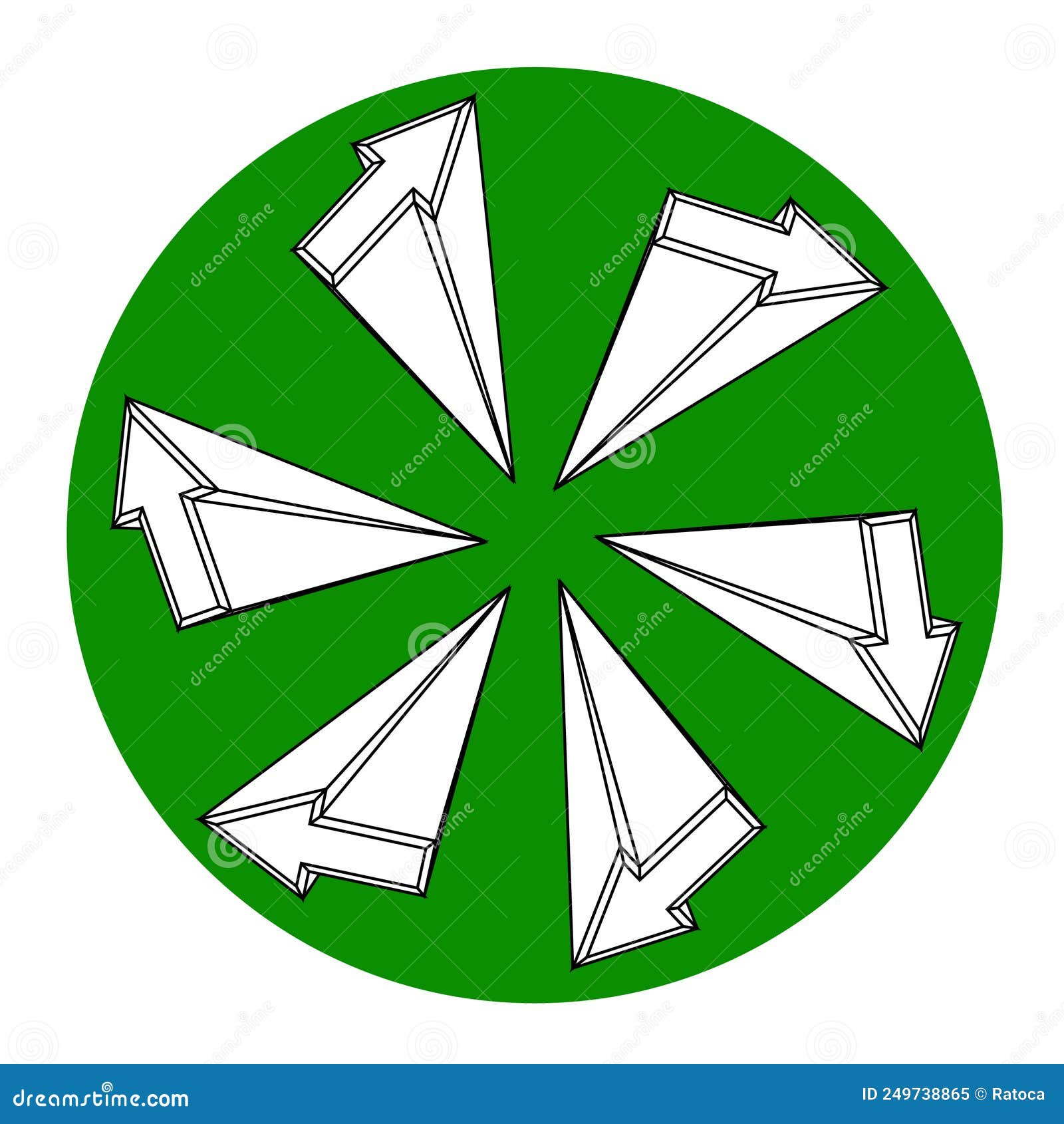 Design of Green Arrows Icon Stock Vector - Illustration of making ...