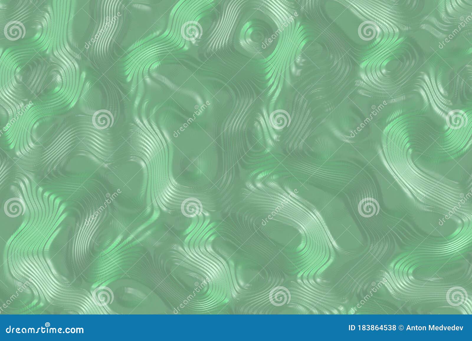 Design Green Pattern with Flowing Shapes Cg Texture Illustration Stock ...