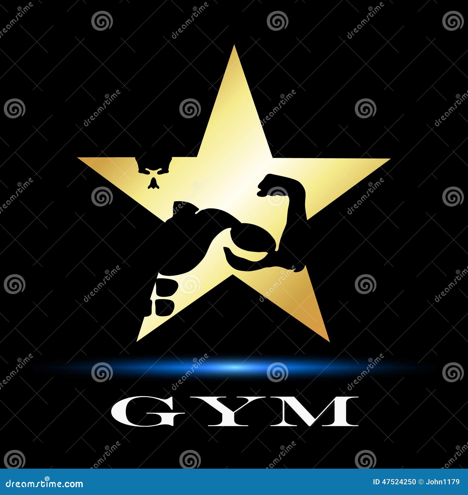 Design for gym stock vector. Illustration of symbol, sport - 47524250