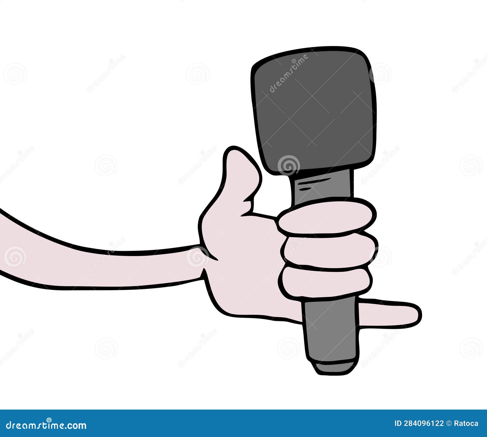 Design of Hand with Microphone Stock Vector - Illustration of graphic ...