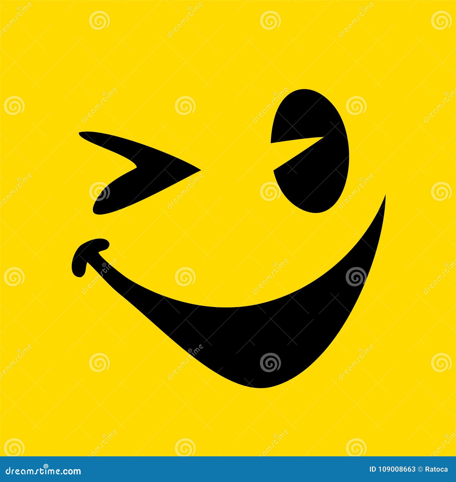 Happy face stock vector. Illustration of emotion, icon - 109008663