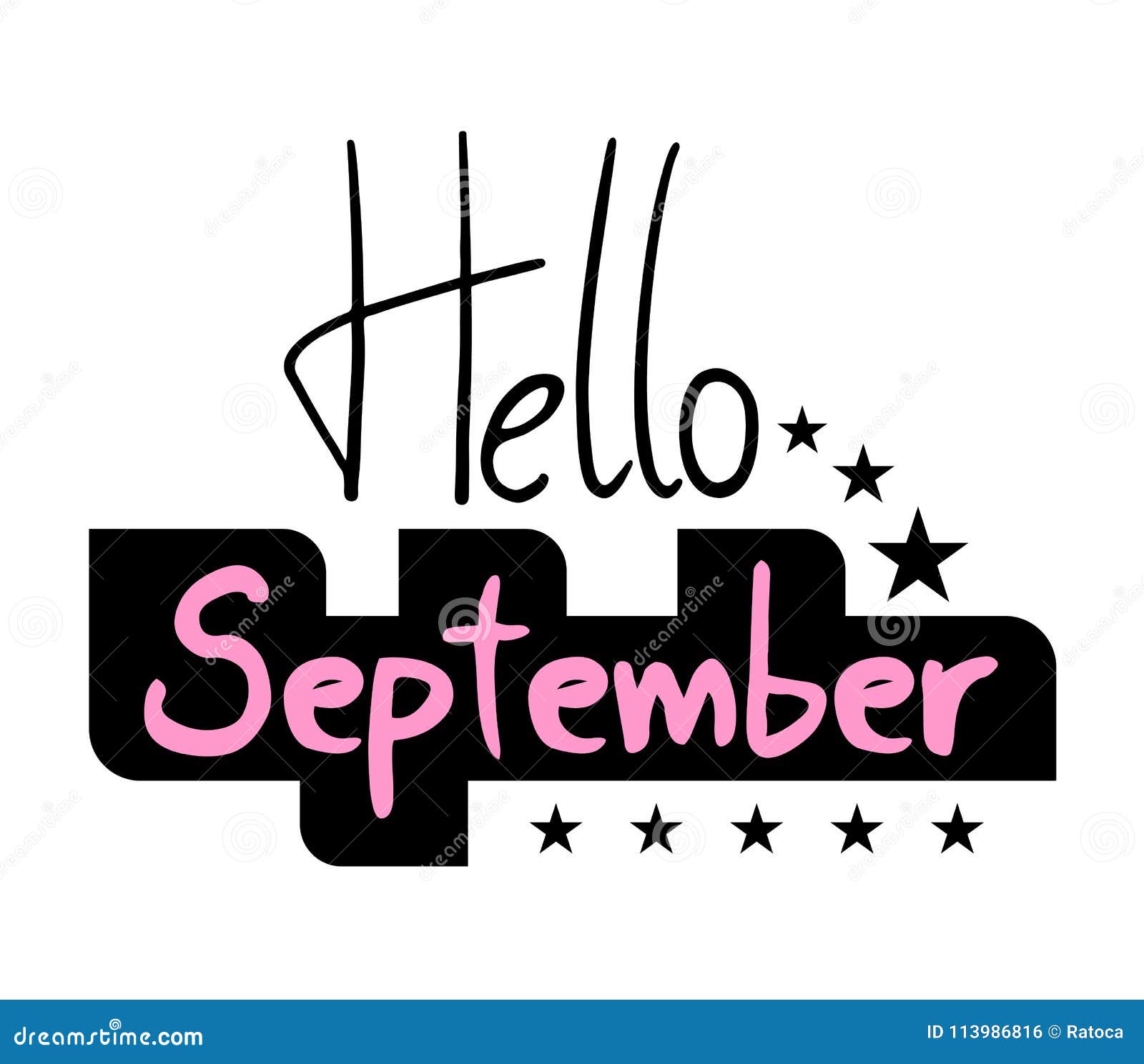 Hello September symbol stock vector. Illustration of date - 113986816