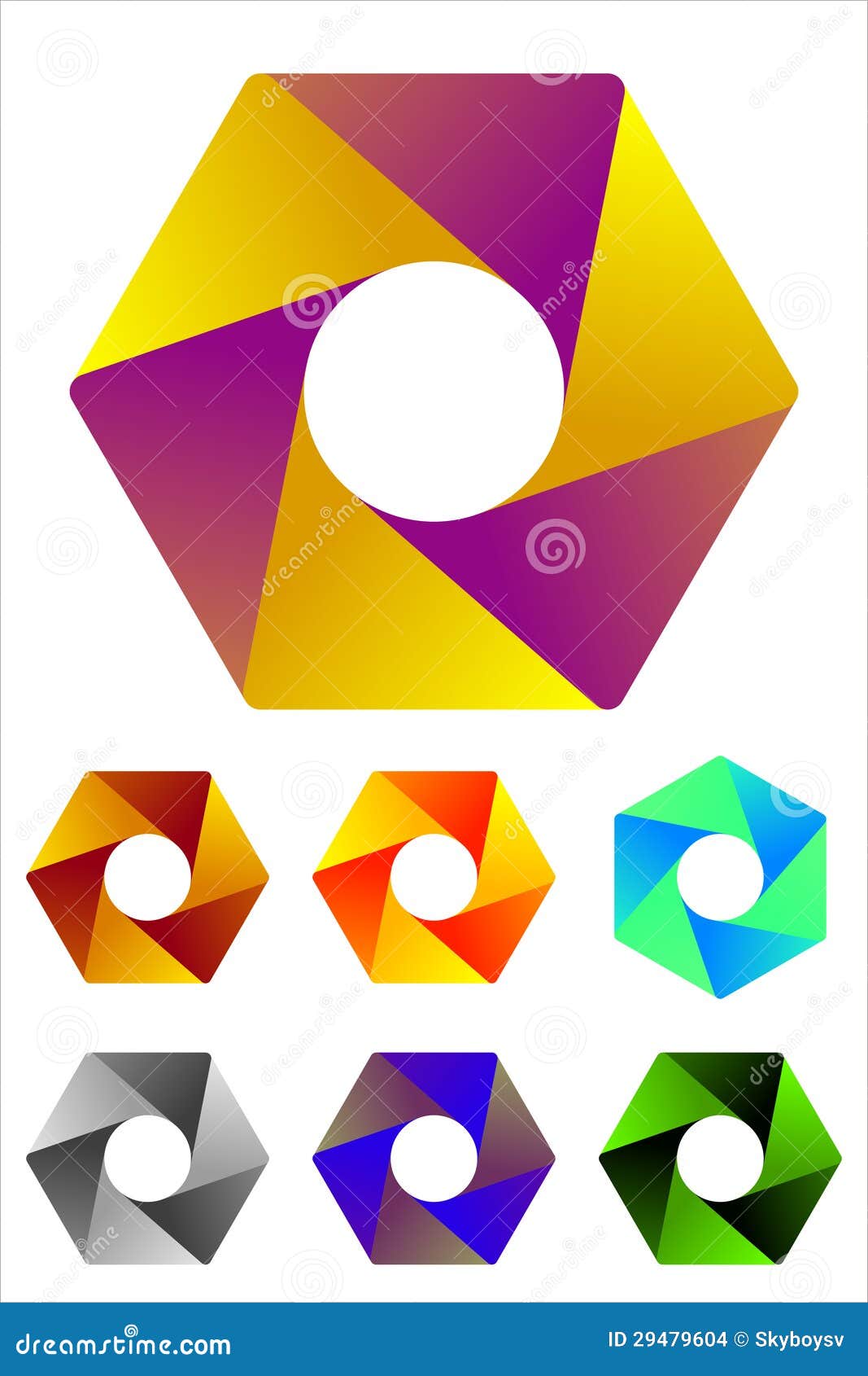 Design Hexagonal Logo Element. Vector Illustration | CartoonDealer.com ...
