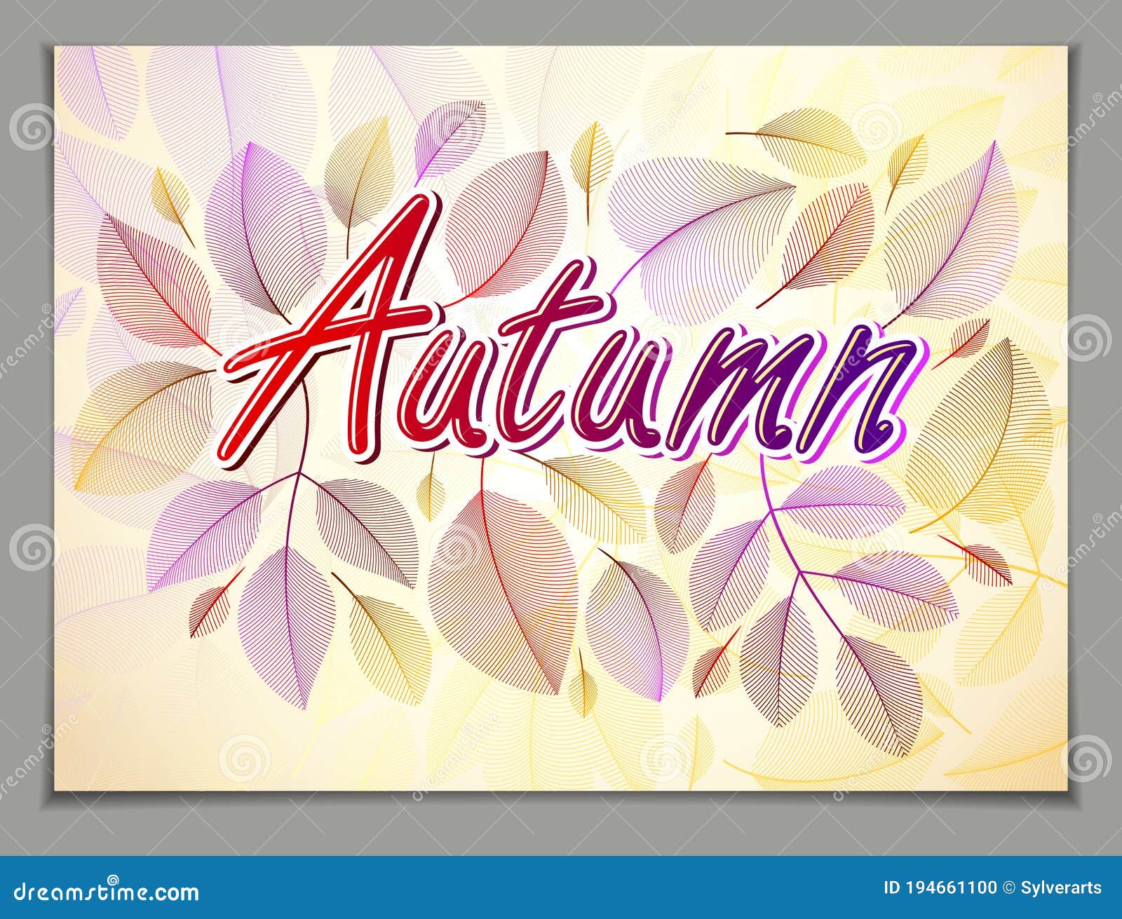 Design Horizontal Banner With Autumn Typing Logo Fall Red And Yellow