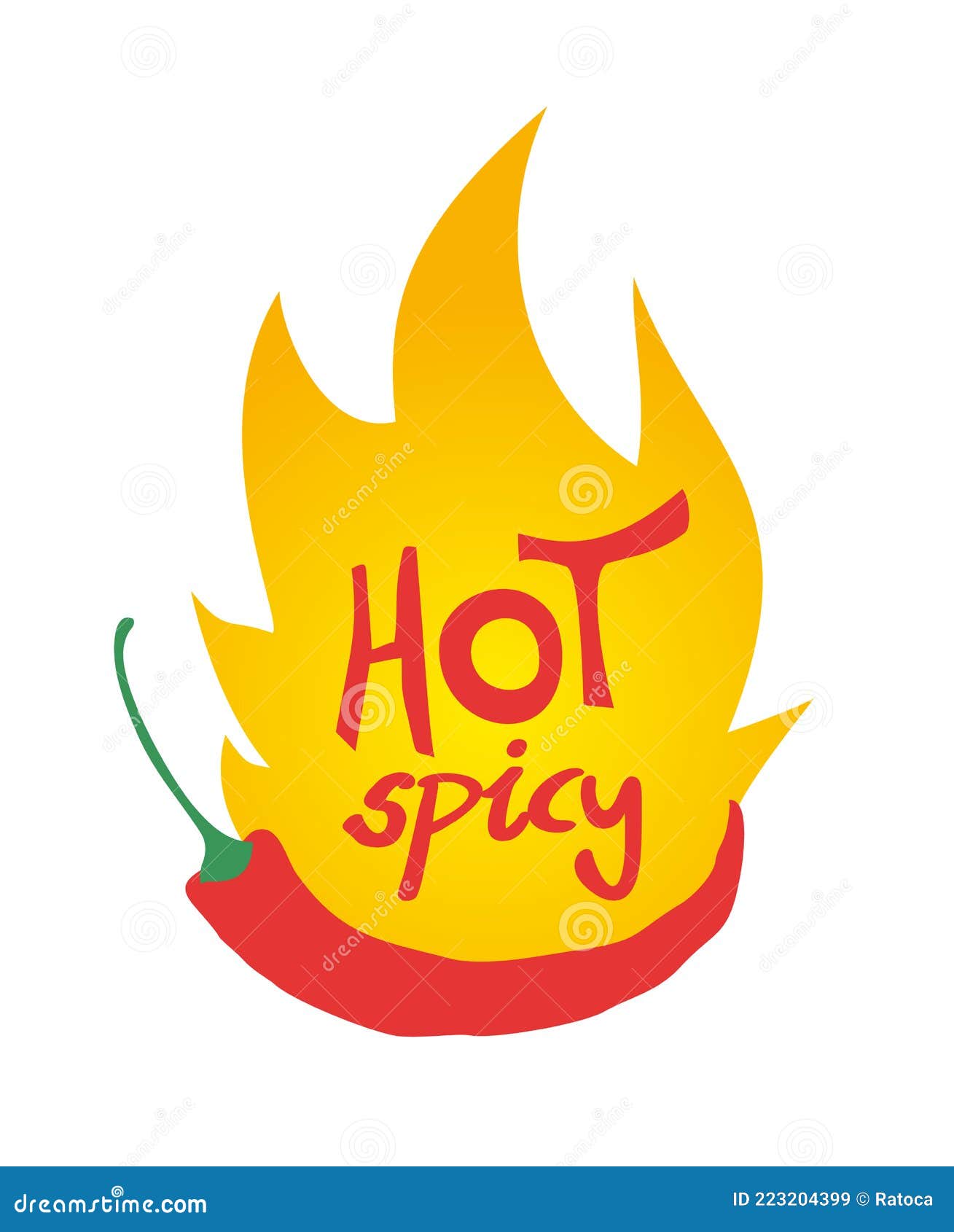Design of hot spicy symbol stock vector. Illustration of plant - 223204399