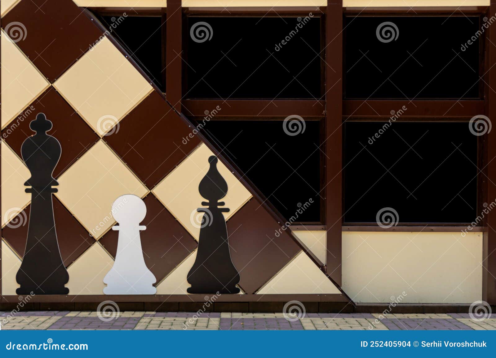The Design of the House in the Form of a Chessboard with Chess Pieces ...