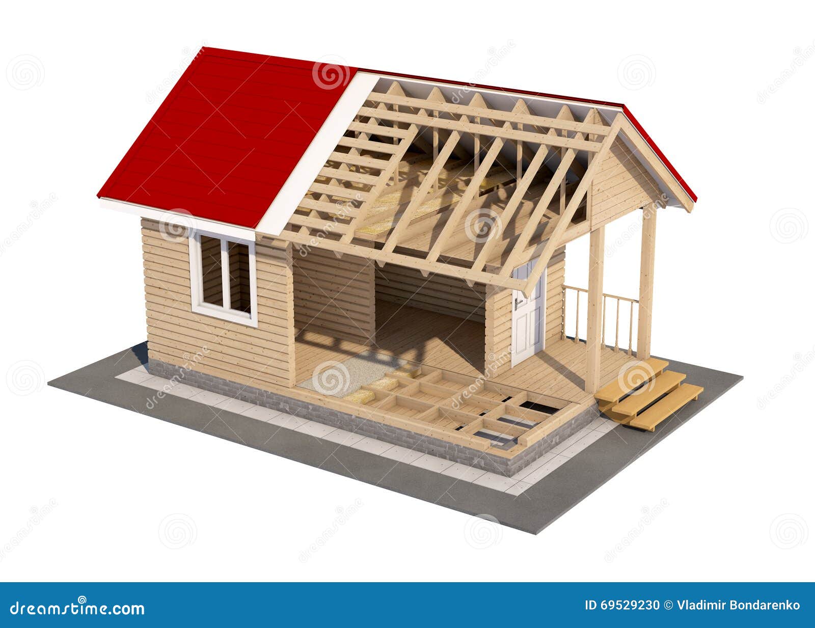 The design of the house stock illustration. Illustration of cottage ...