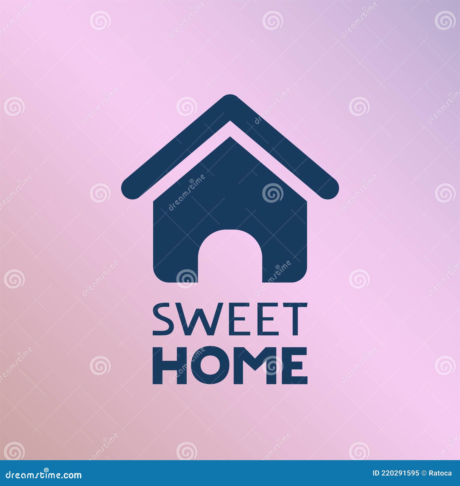 Design of House and Sweet Home Message Stock Vector - Illustration of ...