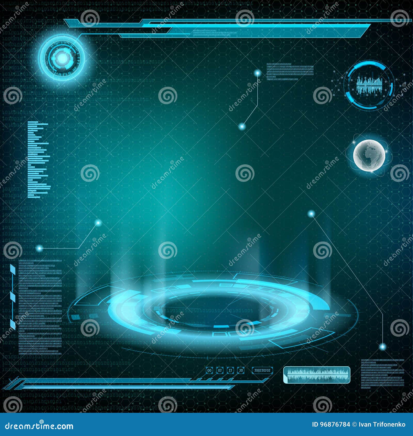 Design of HUD Menu User Interface. Stock Vector - Illustration of mock ...