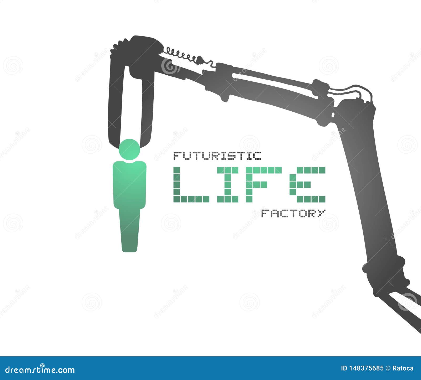 Design of Human Factory Illustration Stock Vector - Illustration of ...