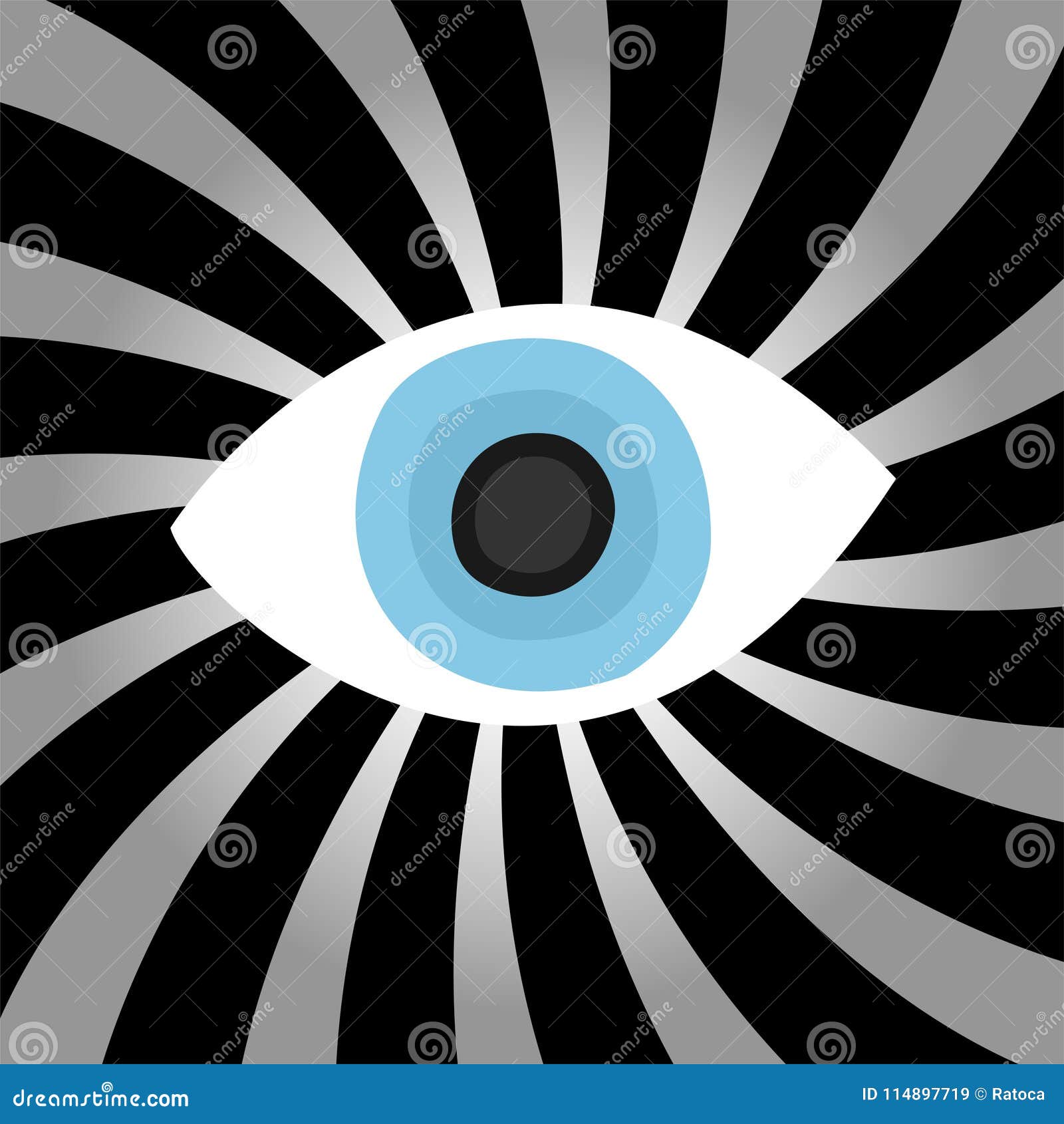 Hypnosis eye stock vector. Illustration of illusion - 114897719
