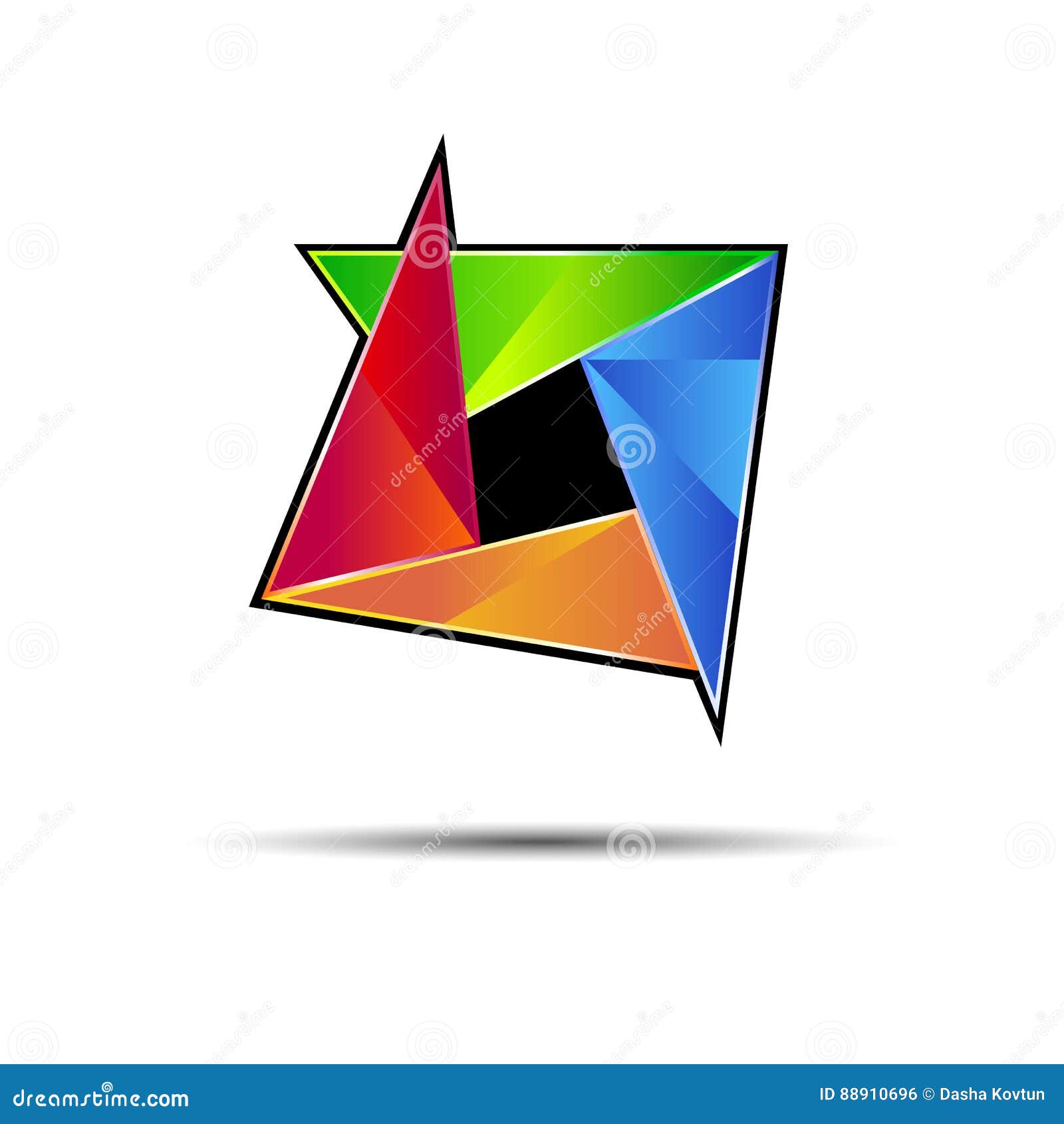 Design Icon Abstract Symbol Square Shape Sign Stock Vector ...
