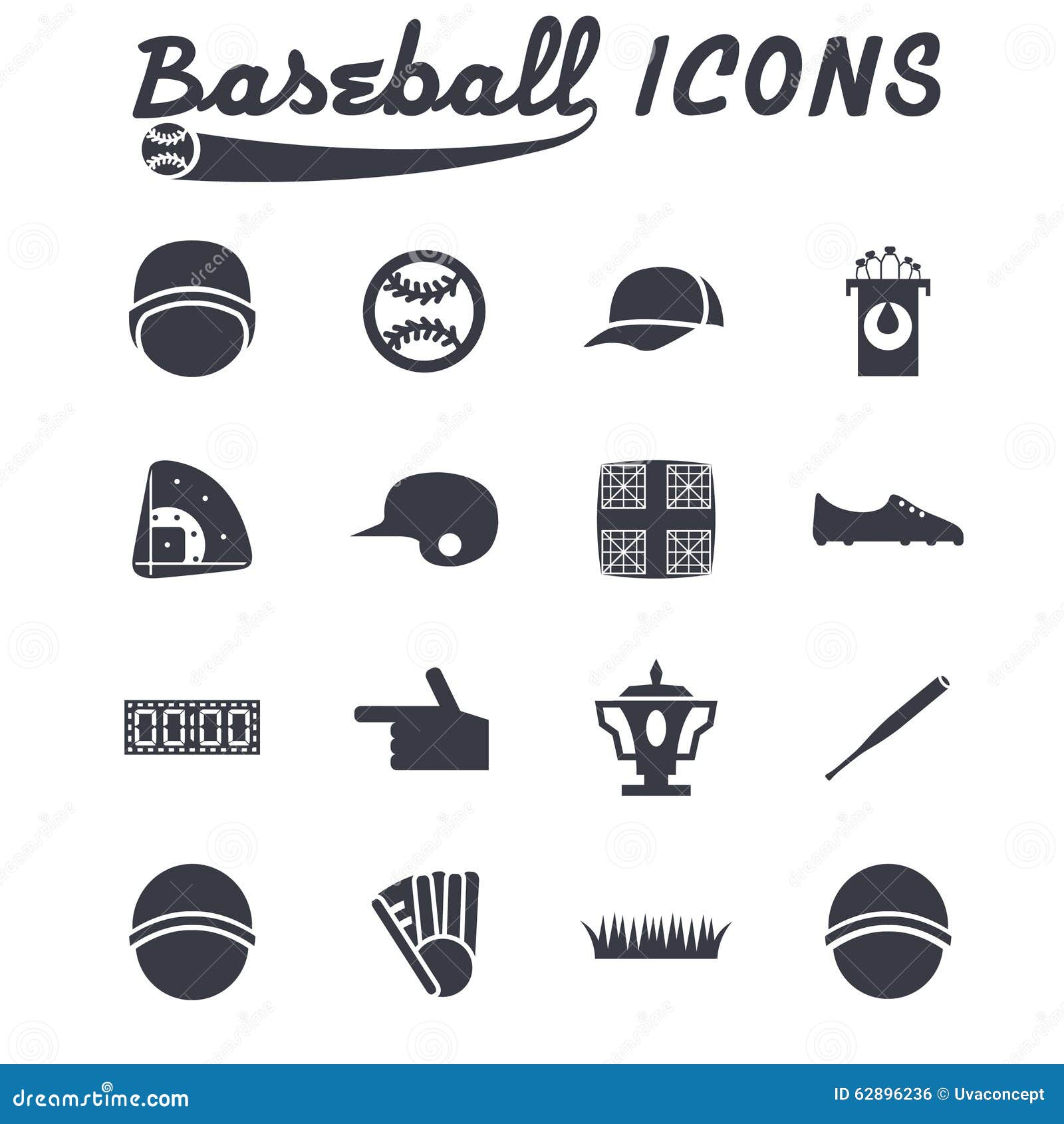 Design icons of baseball stock vector. Illustration of base - 62896236