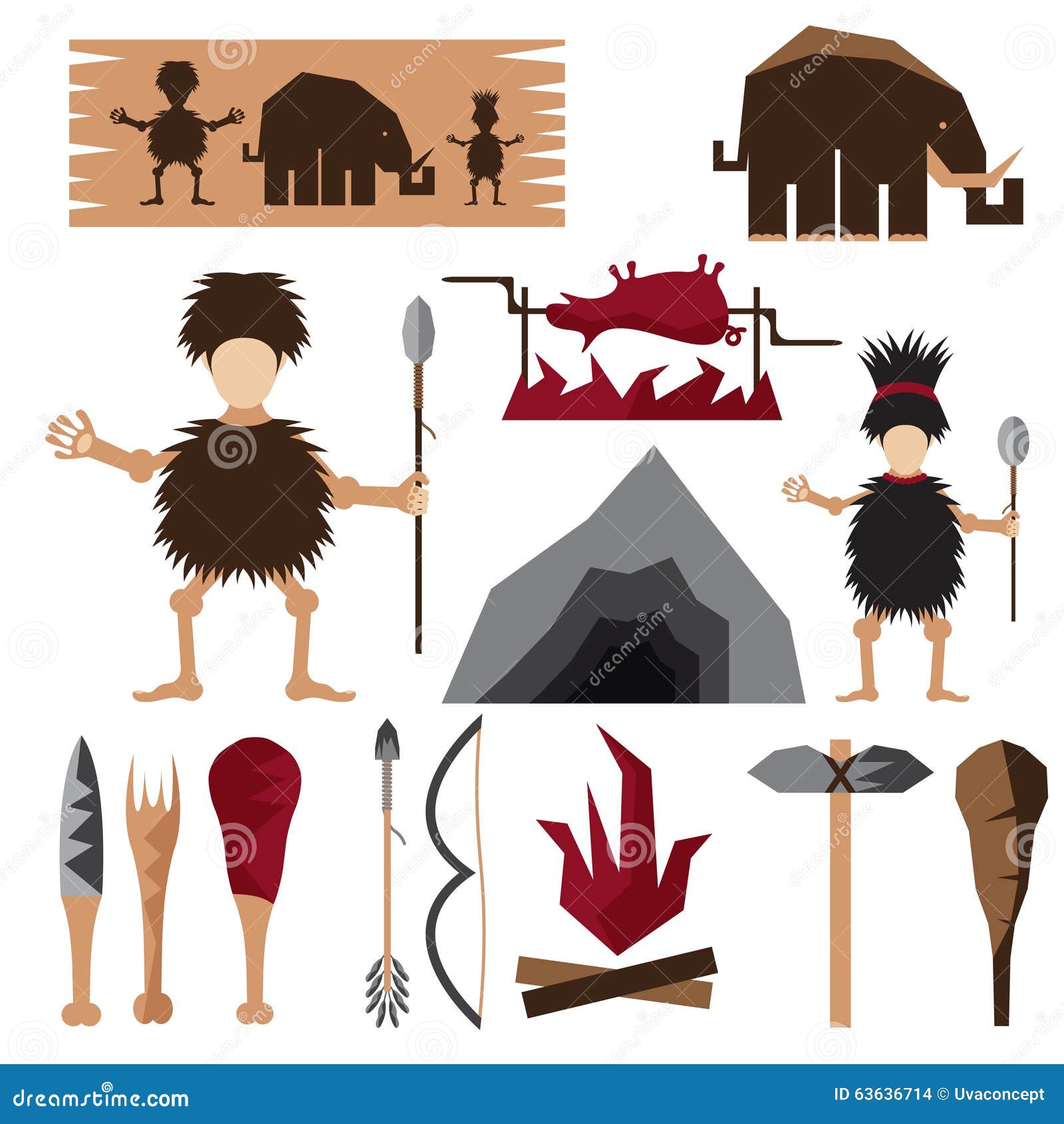 Paleo Food Pyramid Cartoon Vector | CartoonDealer.com #60599383