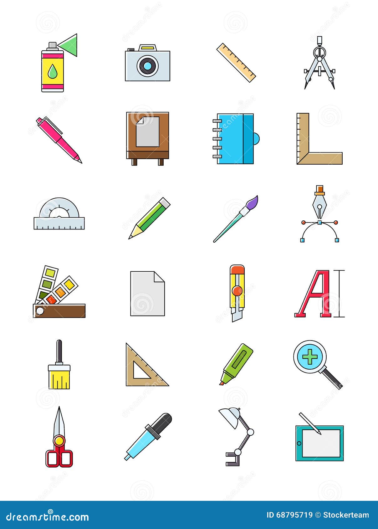 Design icons set stock vector. Illustration of marketing - 68795719