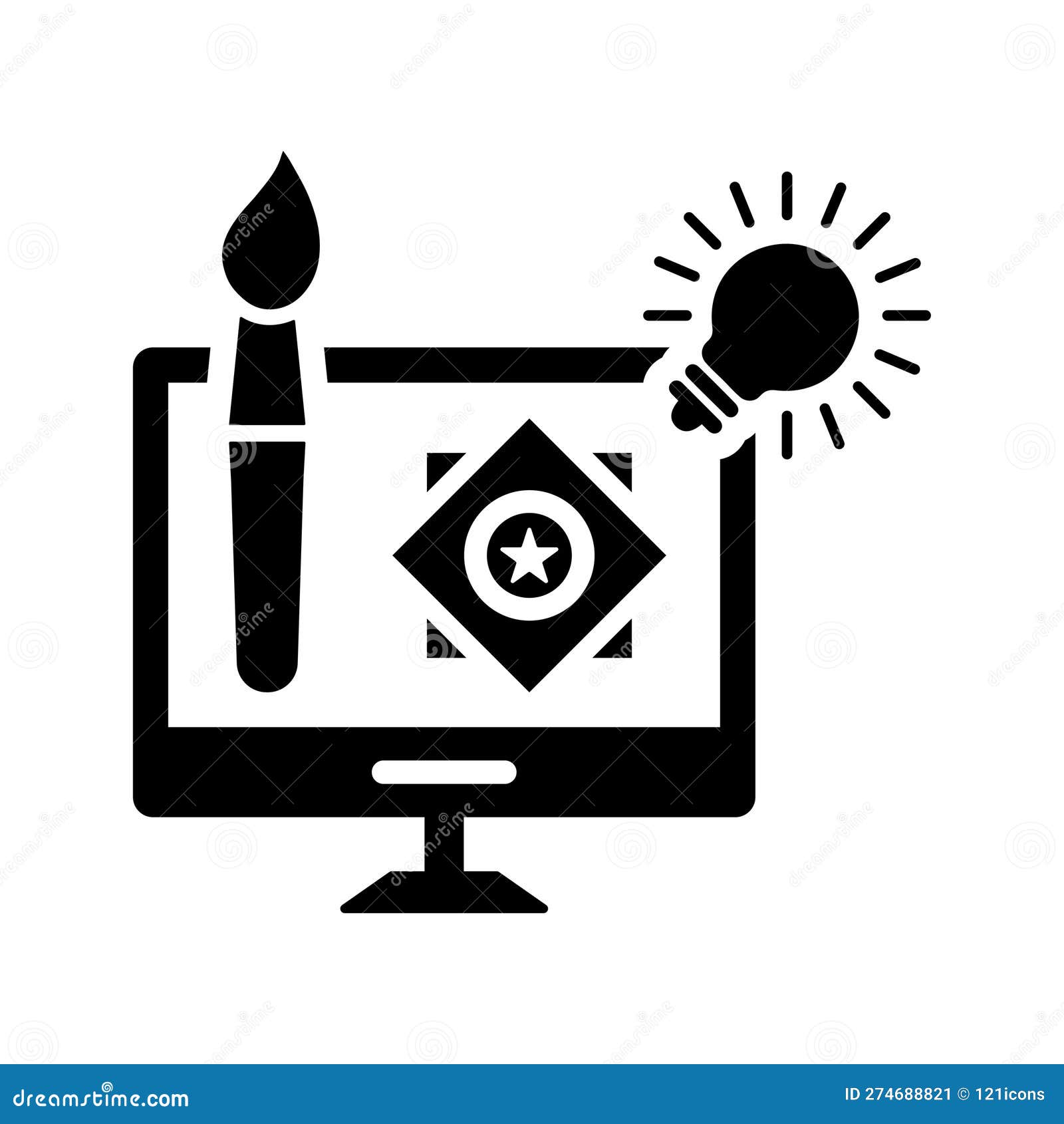 Design idea icon stock illustration. Illustration of design - 274688821