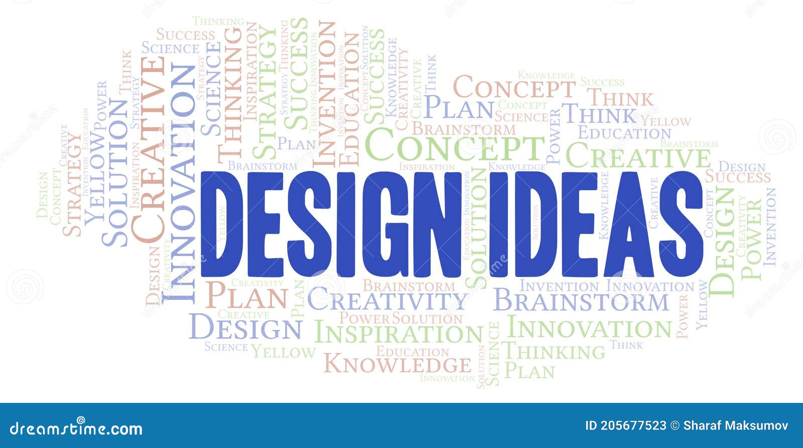 Design Ideas Typography Word Cloud Create with the Text only. Stock ...