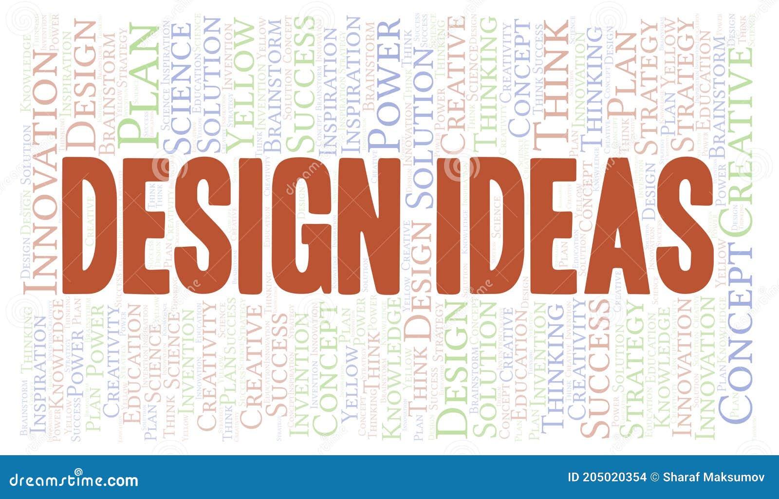 Design Ideas Typography Word Cloud Create with the Text only. Stock ...