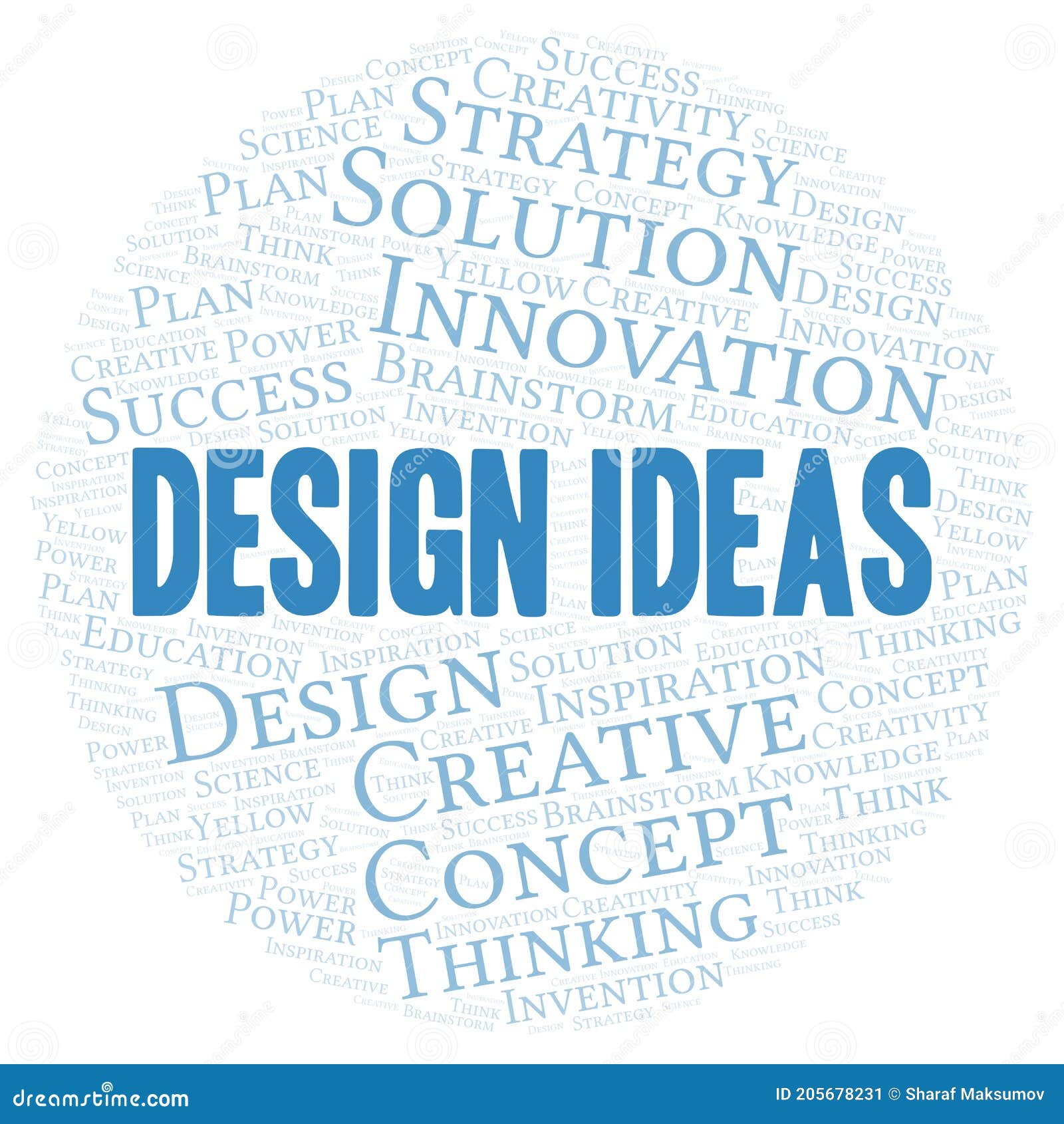 Design Ideas Typography Word Cloud Create with the Text only. Stock ...