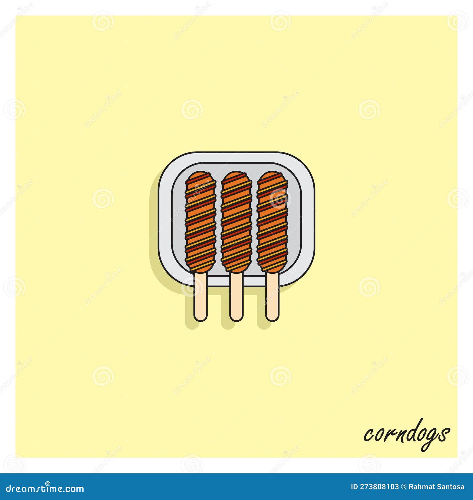 Design Illustration Food Corn Dogs Vector Stock Vector - Illustration ...