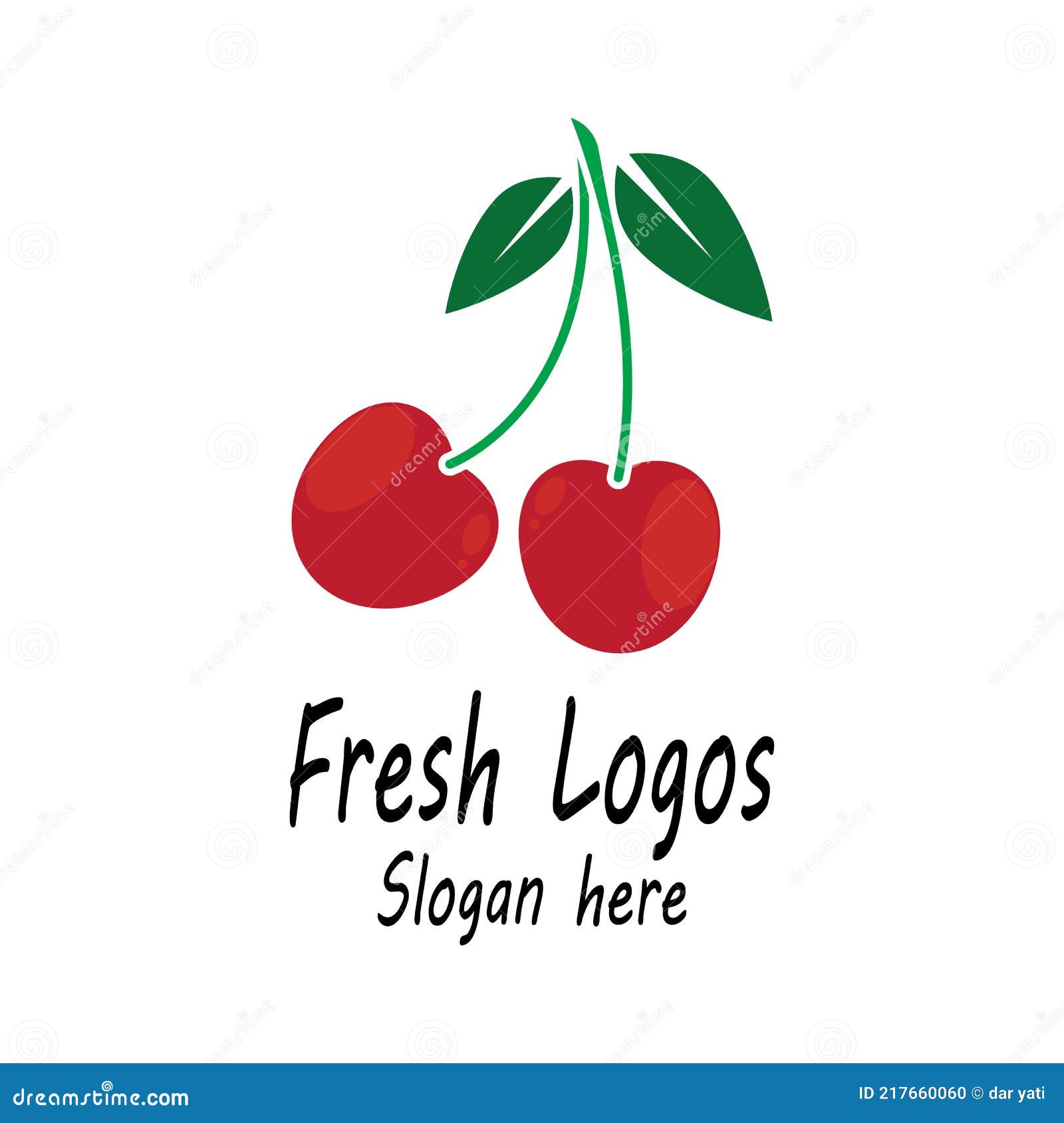 Design-Illustration Mit Kirschlogo Vektor Abbildung - Illustration von ...