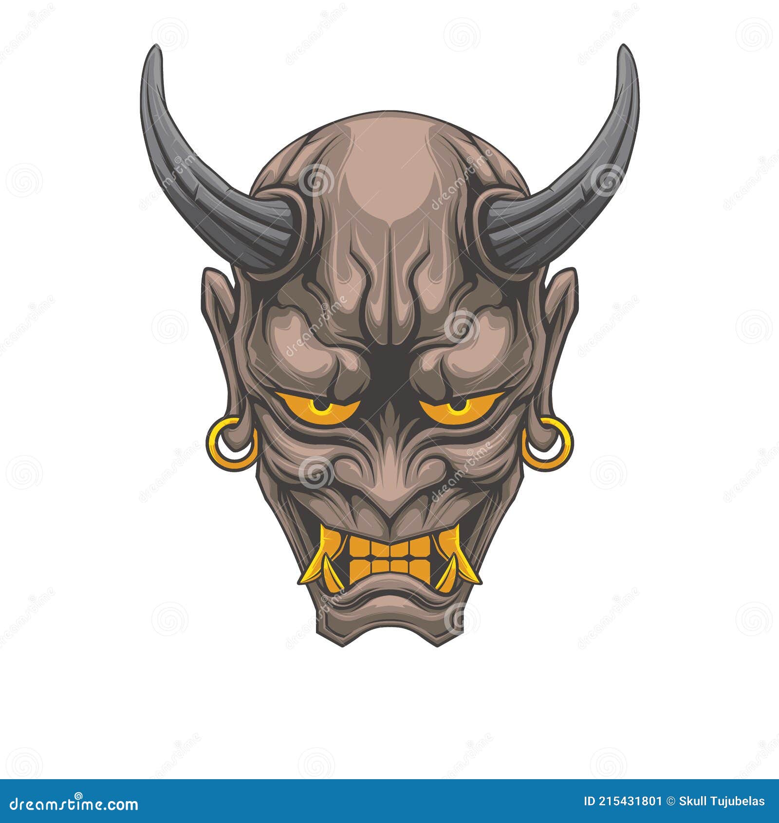 Design vector oni stock vector. Illustration of graphic - 215431801