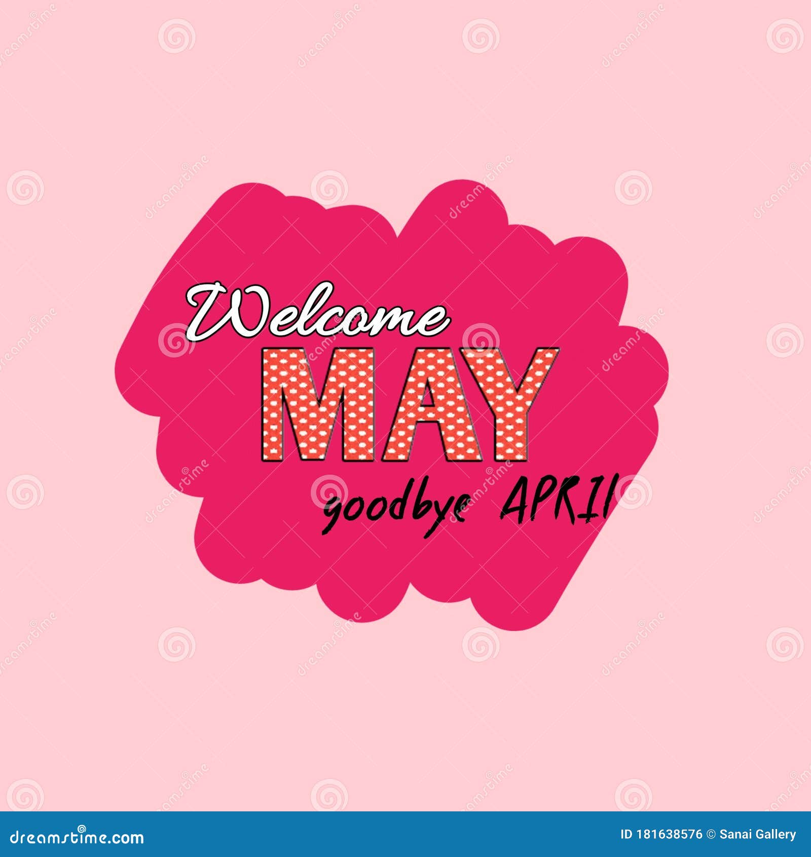 Design Illustration.welcome May Goodbye April Stock Illustration ...