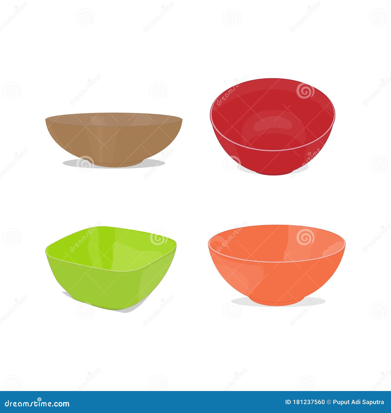 Design Illustrations of Various Forms of Bowls Stock Vector ...