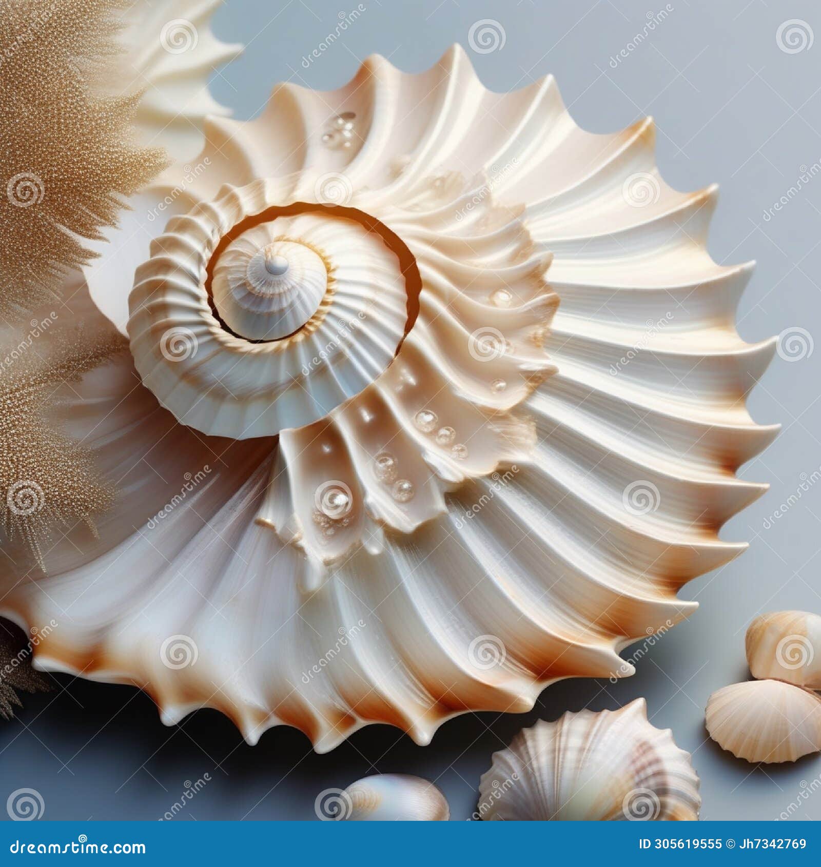 Design an Image Capturing the Subtle Details of a Delicate Seashell ...