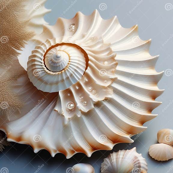 Design an Image Capturing the Subtle Details of a Delicate Seashell Trending on Artstation Sharp ...