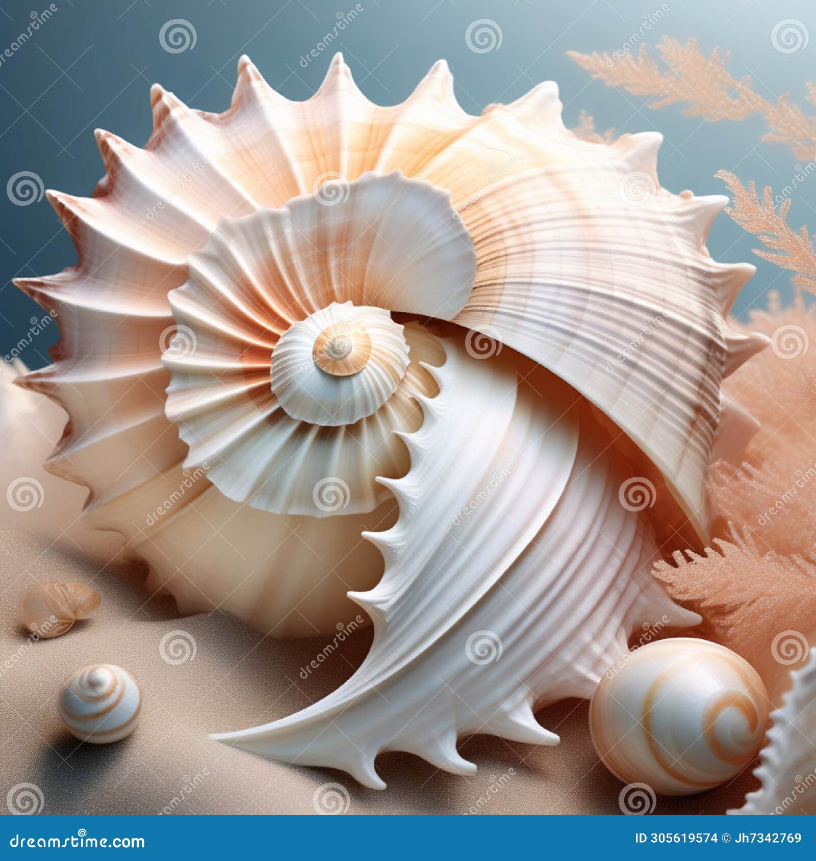 Design an Image Capturing the Subtle Details of a Delicate Seashell ...