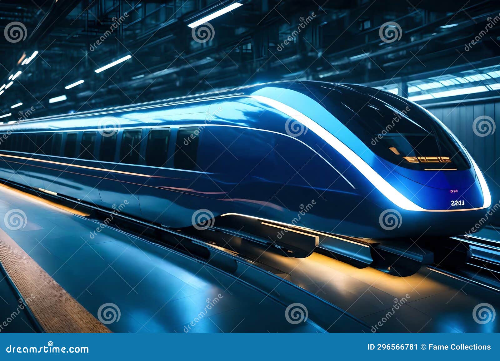 Design an Image of a High-speed Magnetic Levitation (maglev) Train in ...