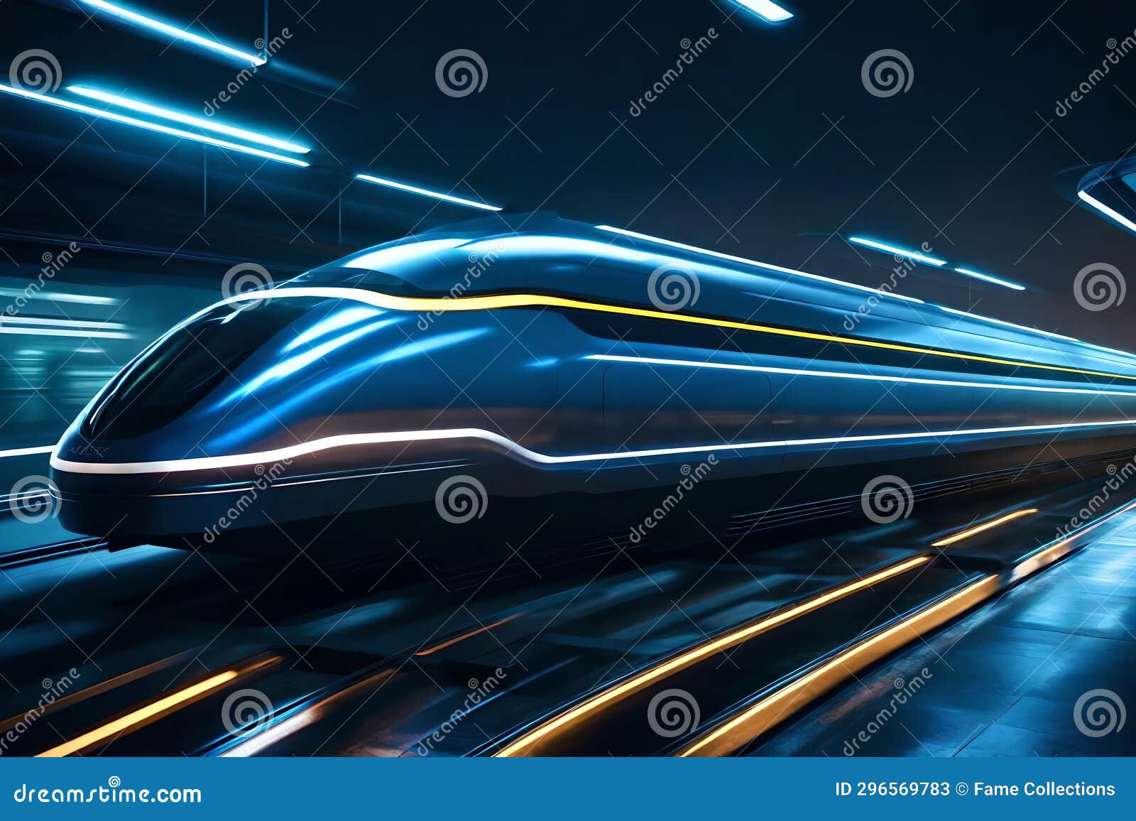 Design an Image of a High-speed Magnetic Levitation (maglev) Train in ...