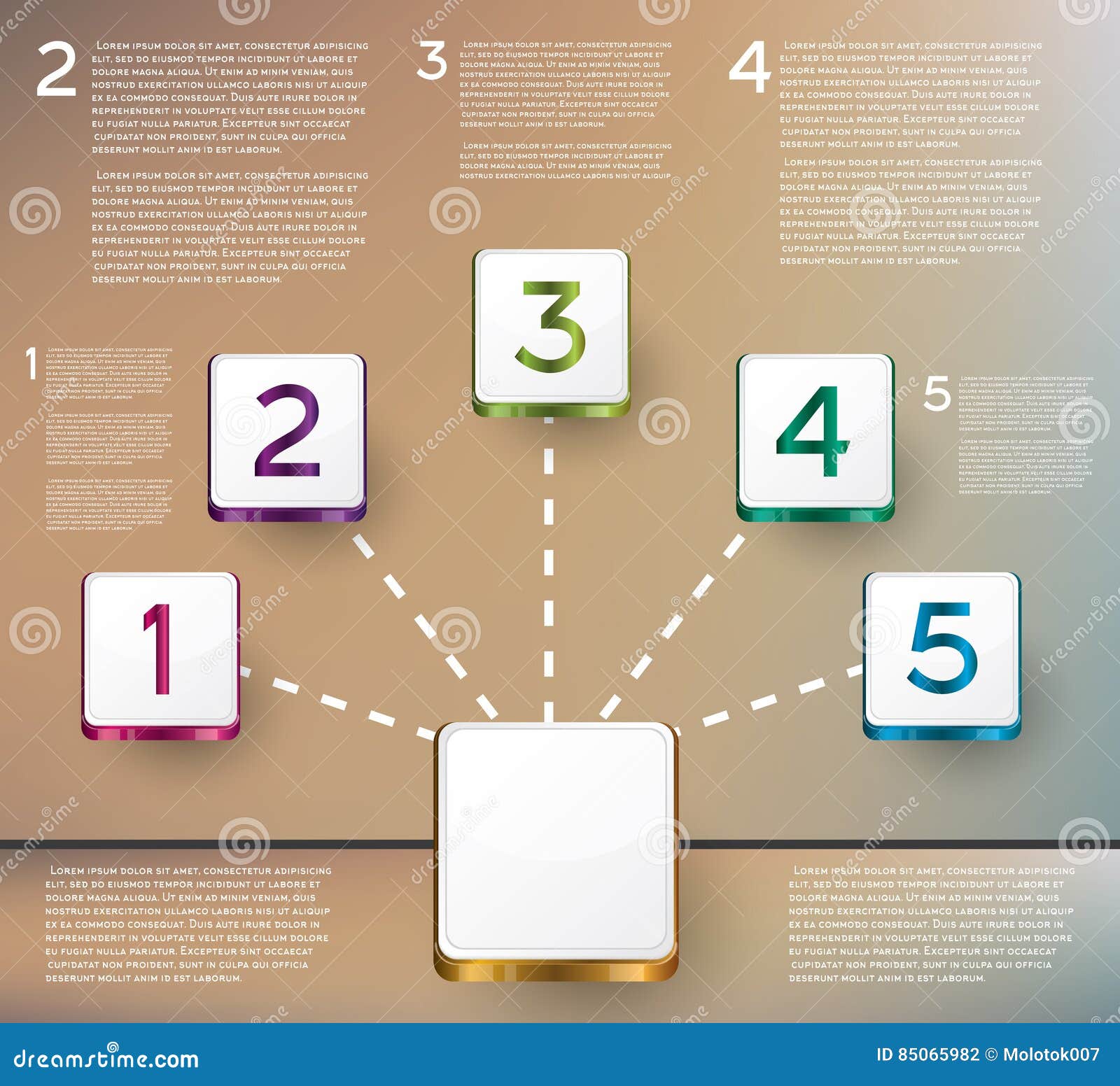 Design Infographic with Five Options. Stock Vector - Illustration of ...