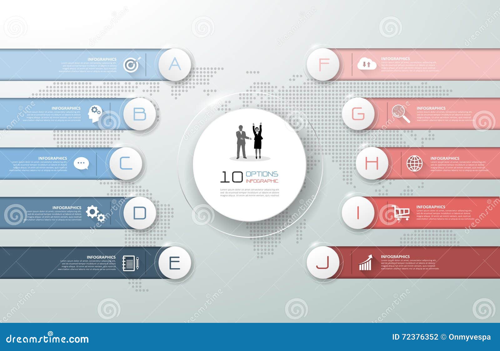 Design Infographic Template 10 Options, Stock Vector - Illustration of ...