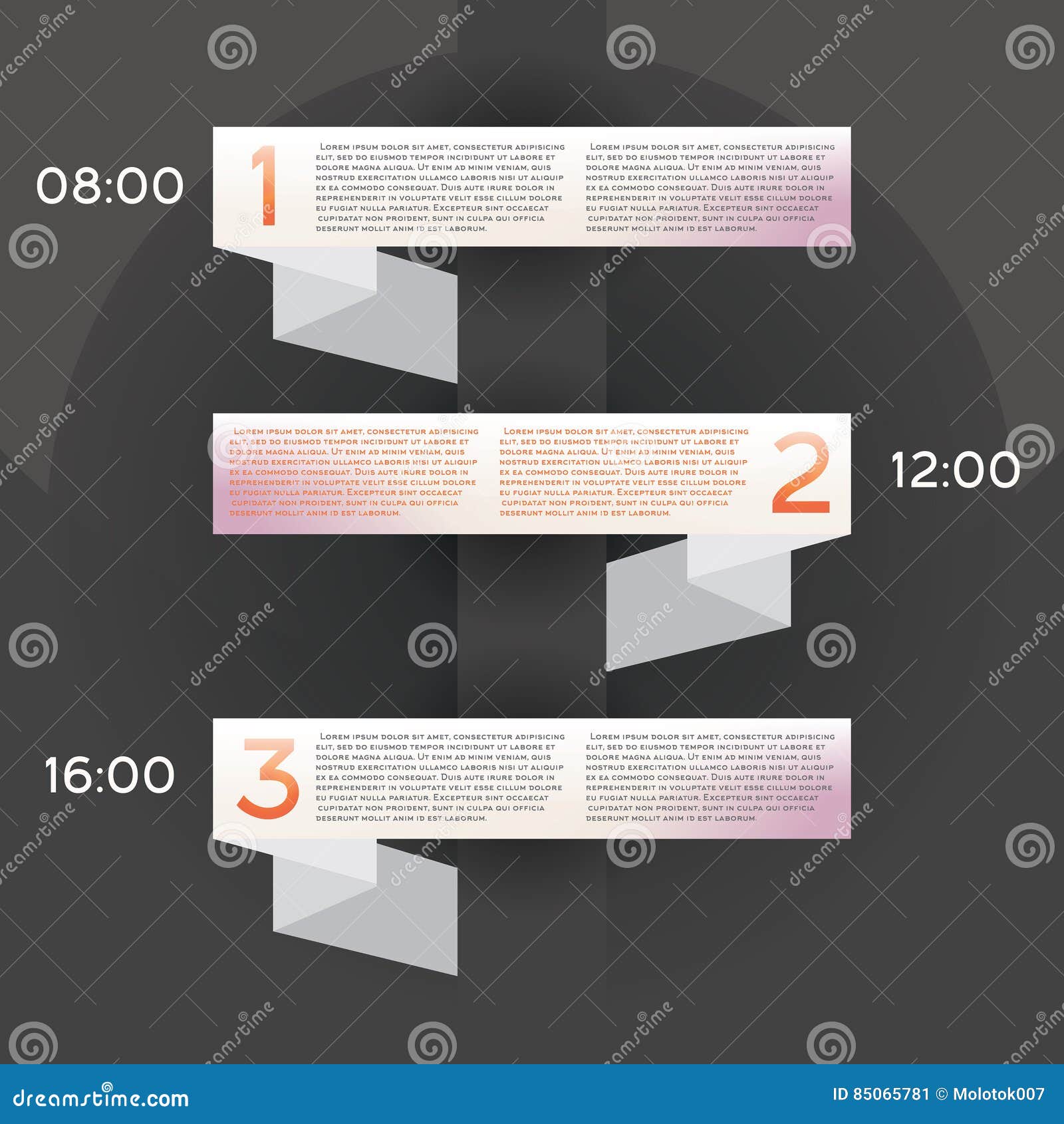 Design Infographic with Three Options. Stock Vector - Illustration of ...