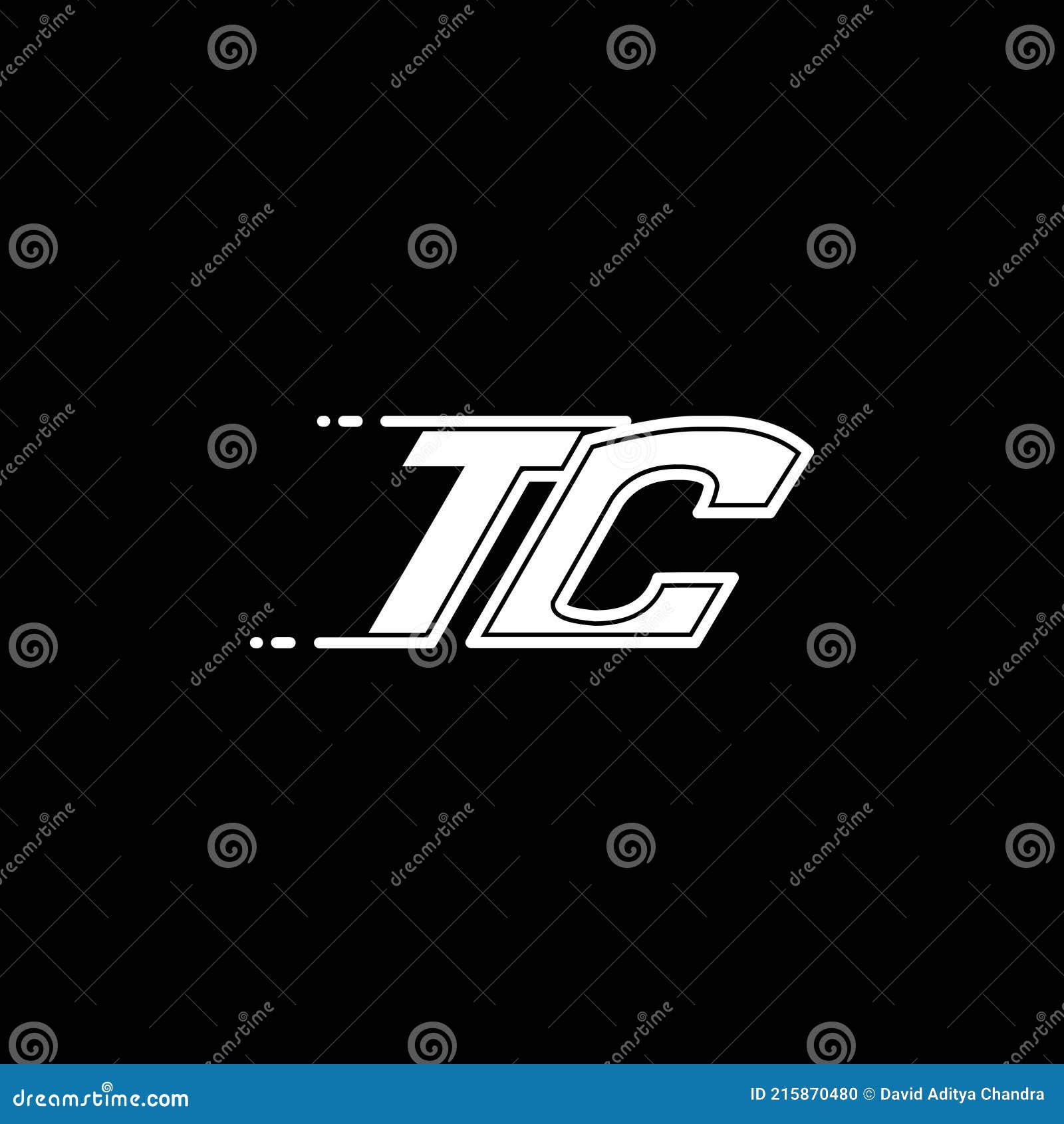 Design Inicial Do Logotipo Tc Com Estilo Forma Logotipo Marca Comercial ...