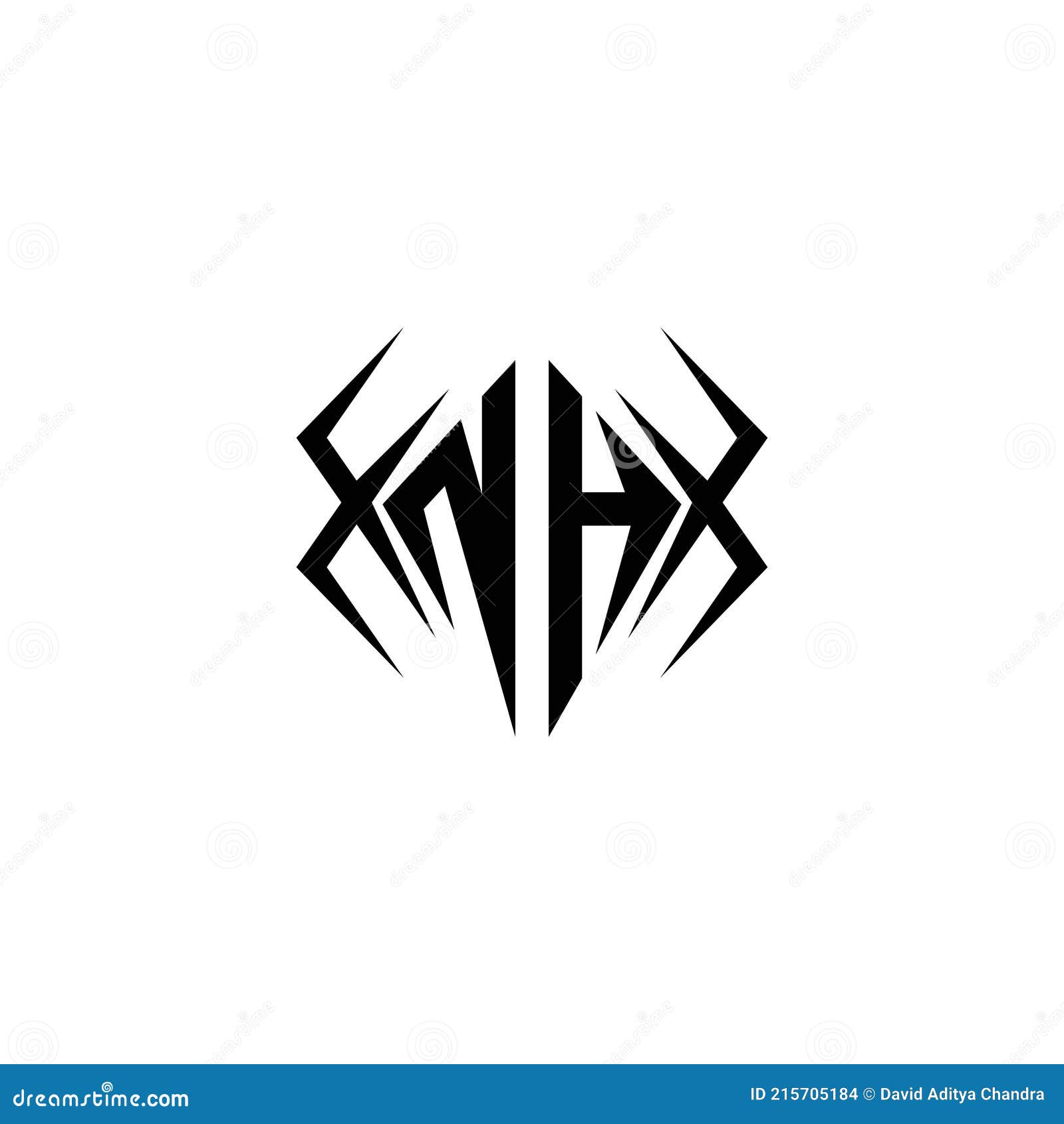 Design Initial Du Logo Nh Avec Logo Cool Illustration de Vecteur ...