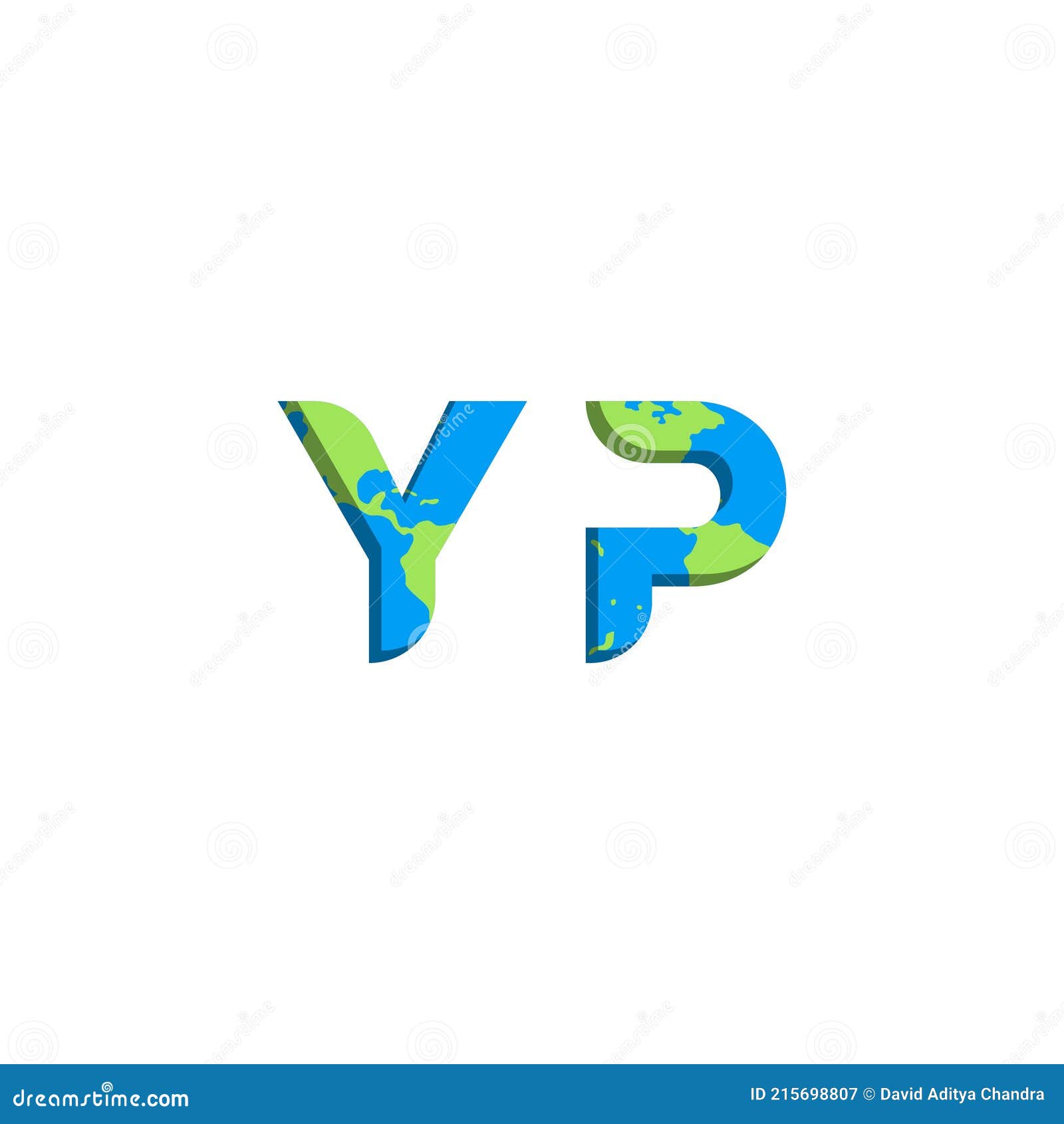 Design Initial Du Logo Yp Avec Logo De Style World Map Illustration ...