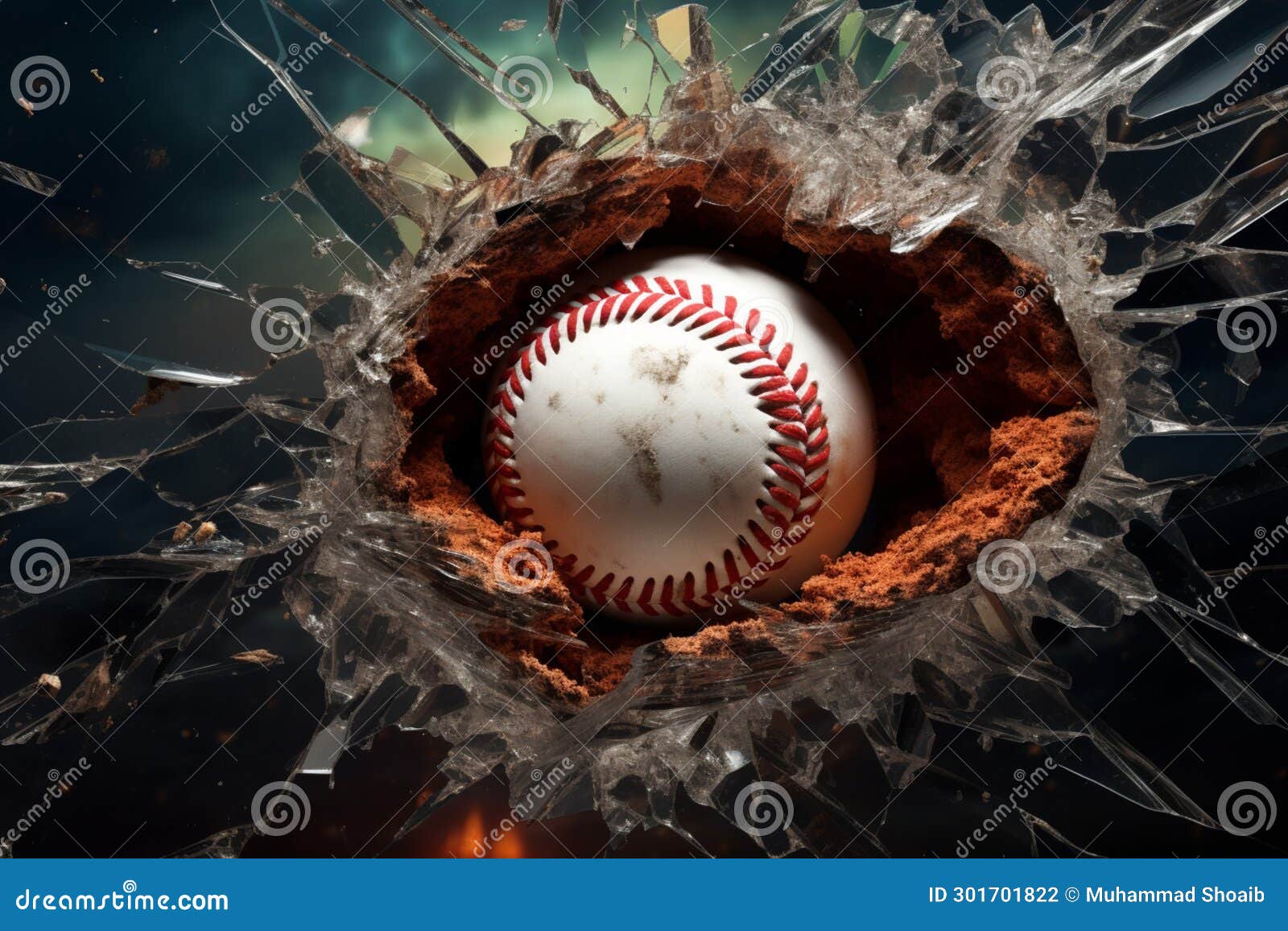 Design Inspiration Baseball Breaks through a Broken Window, Compelling ...