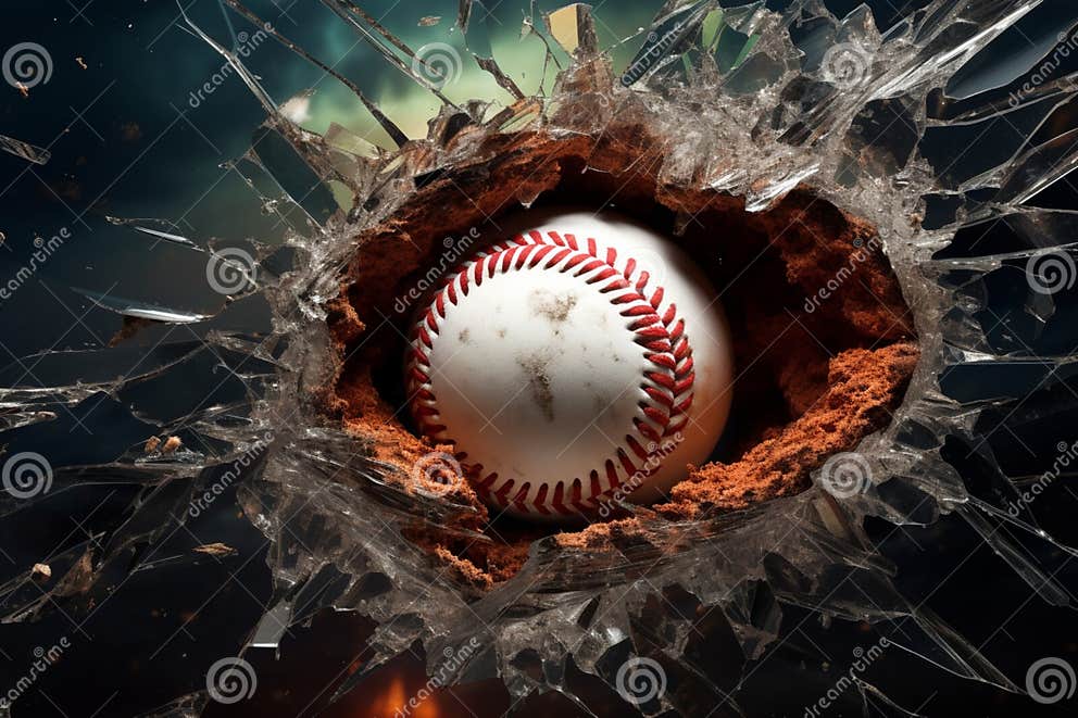 Design Inspiration Baseball Breaks through a Broken Window, Compelling ...